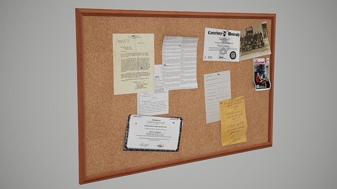 3D model Corkboard cork board VR / AR / low-poly | CGTrader