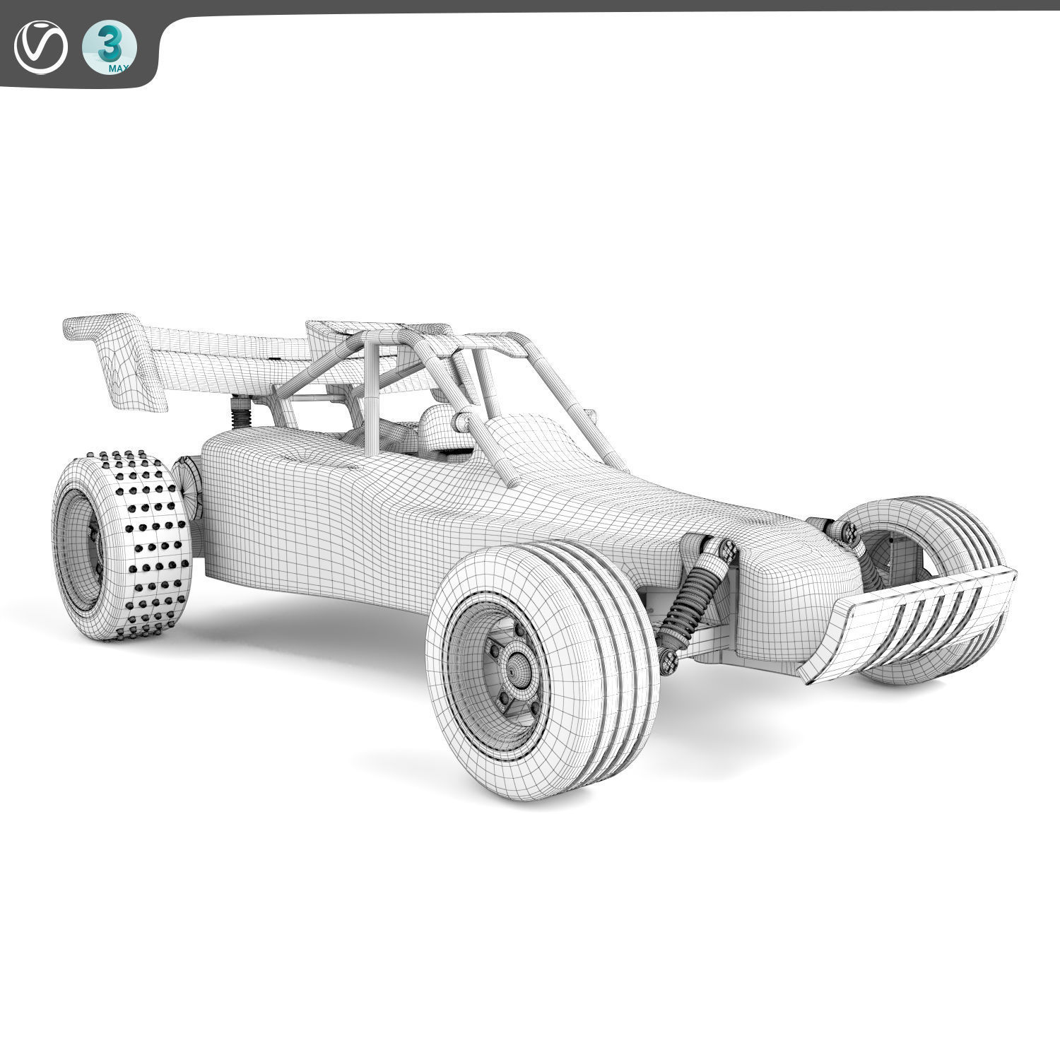 Remote Control Car Red 3D model | CGTrader