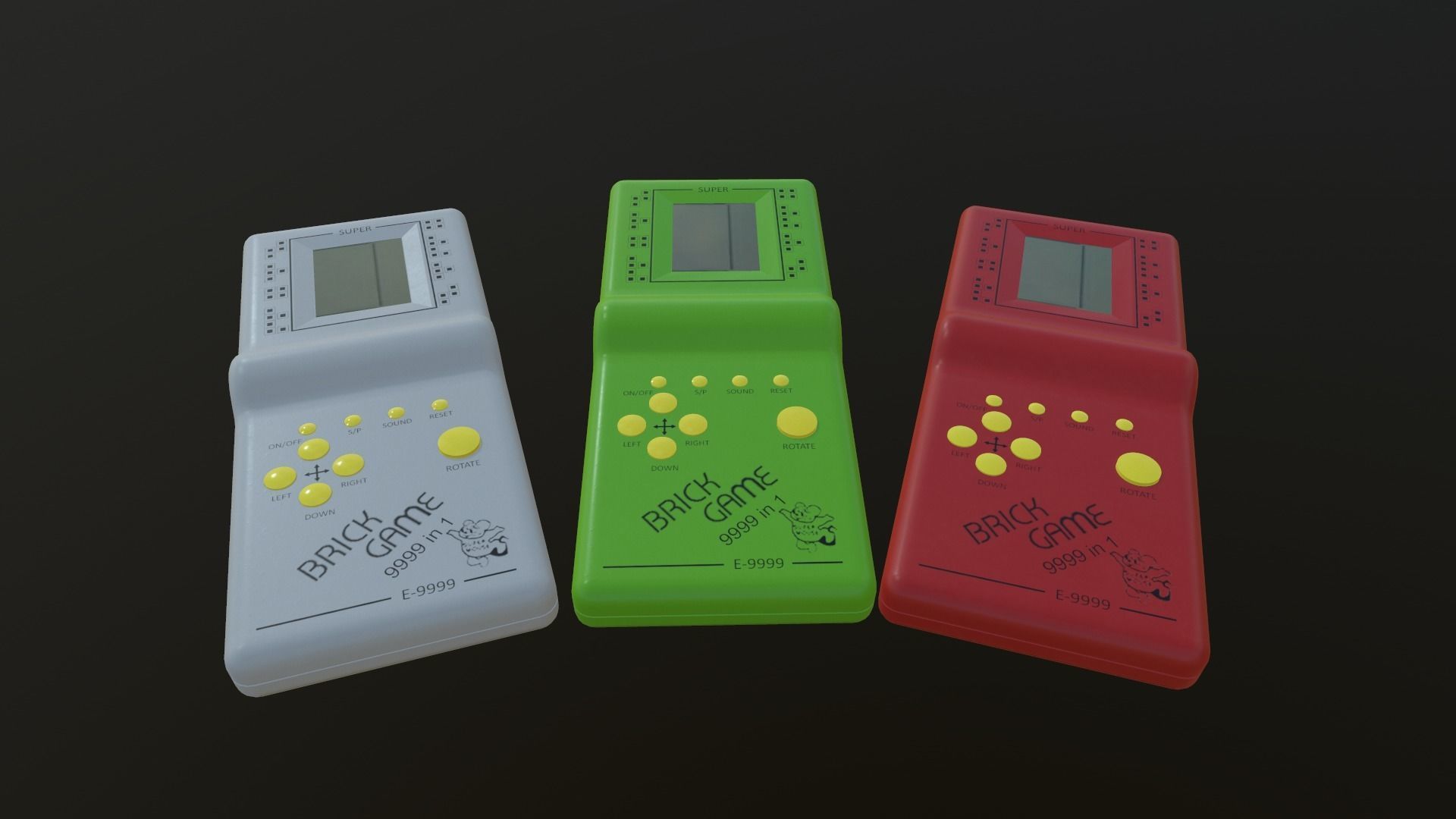 3D model Brick Game E-9999 VR / AR / low-poly | CGTrader