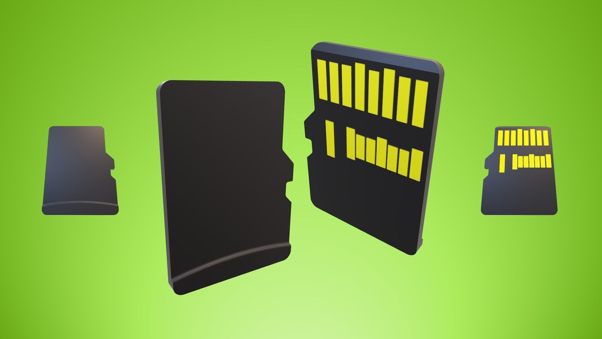 3D Micro SD Card UHS-II Pin MicroSD TF Card Real Scale