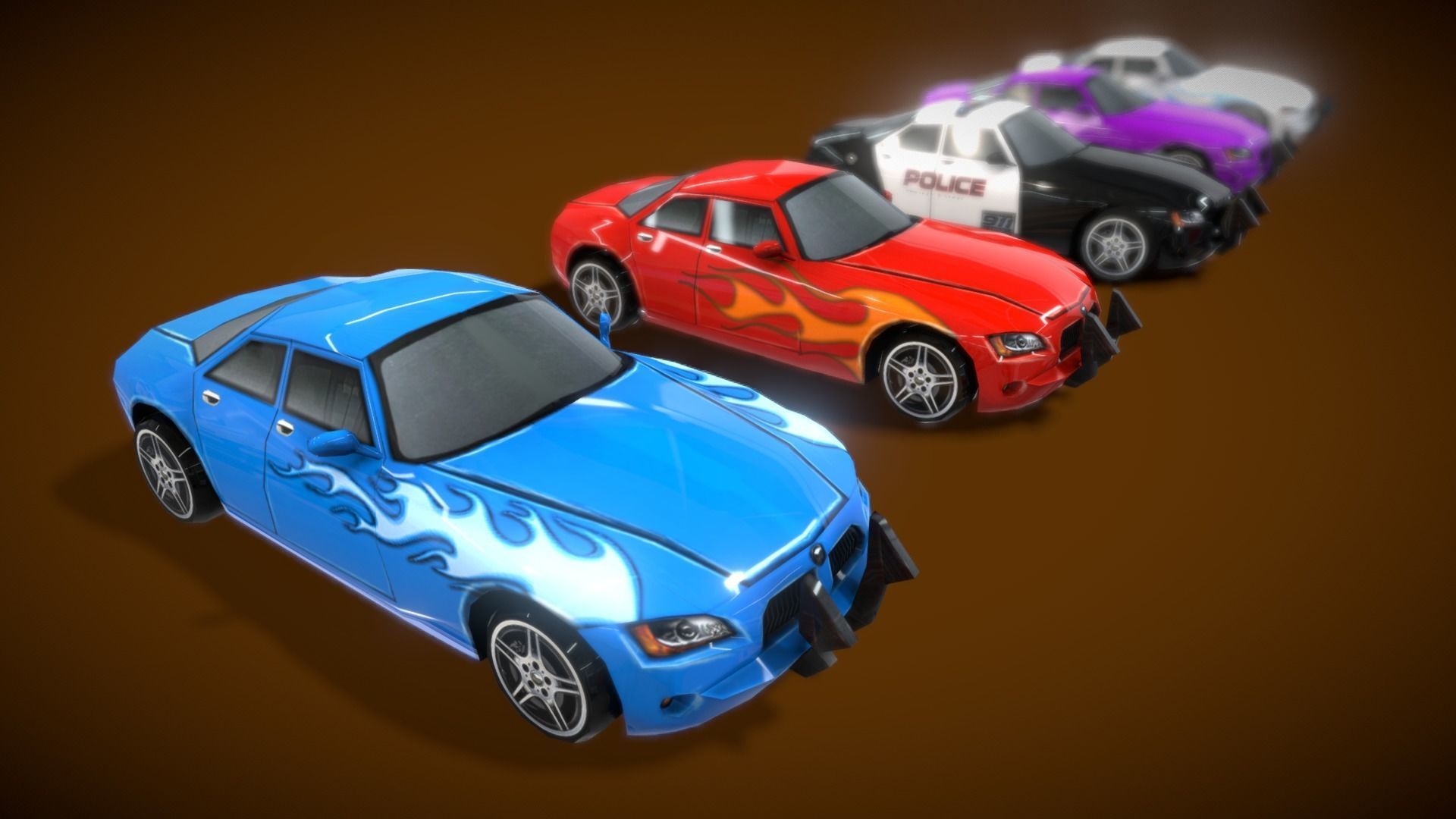 3D model Car Colection VR / AR / low-poly | CGTrader