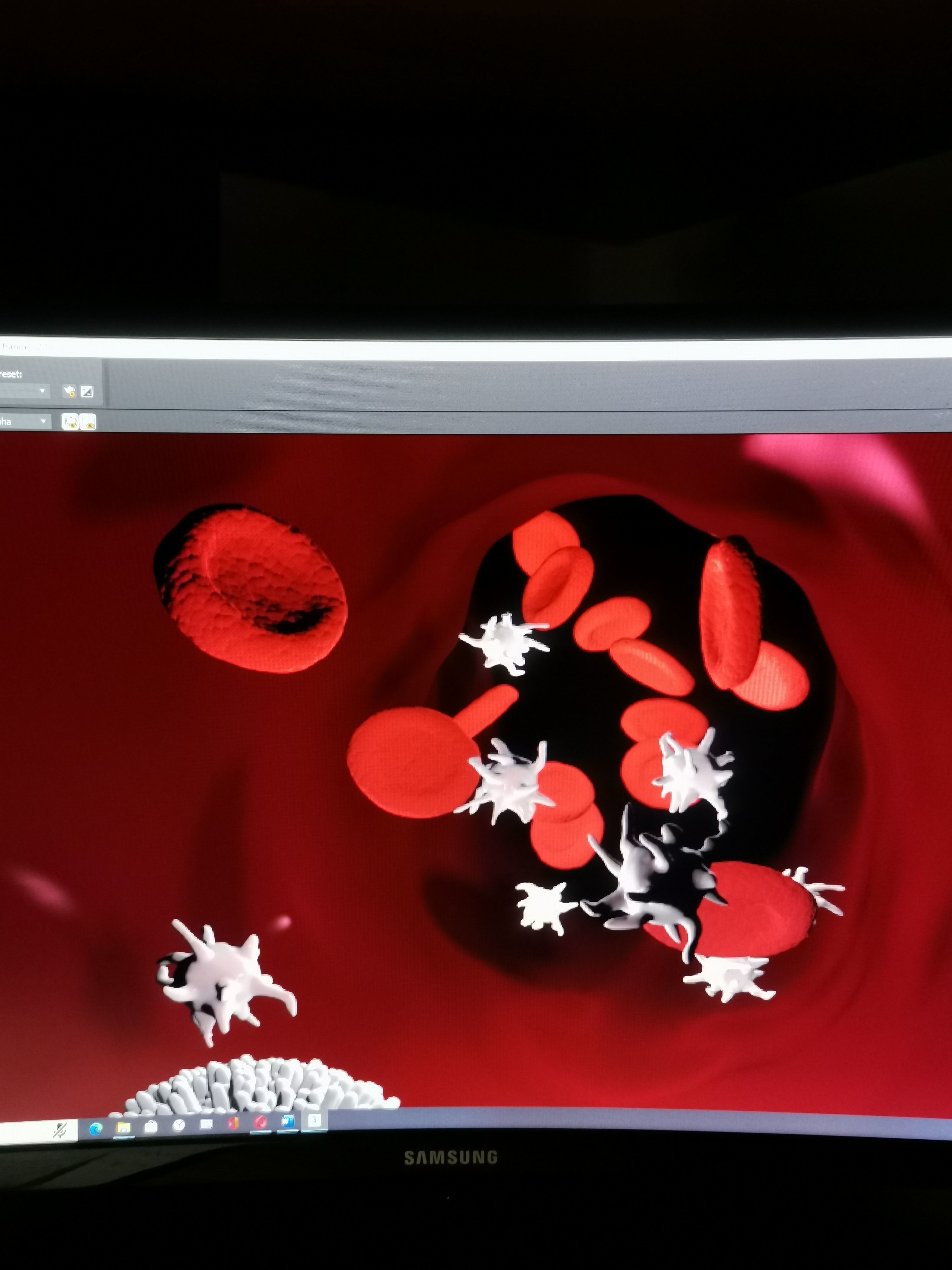 3D model Animation of physiology and biochemical processes in the blood ...