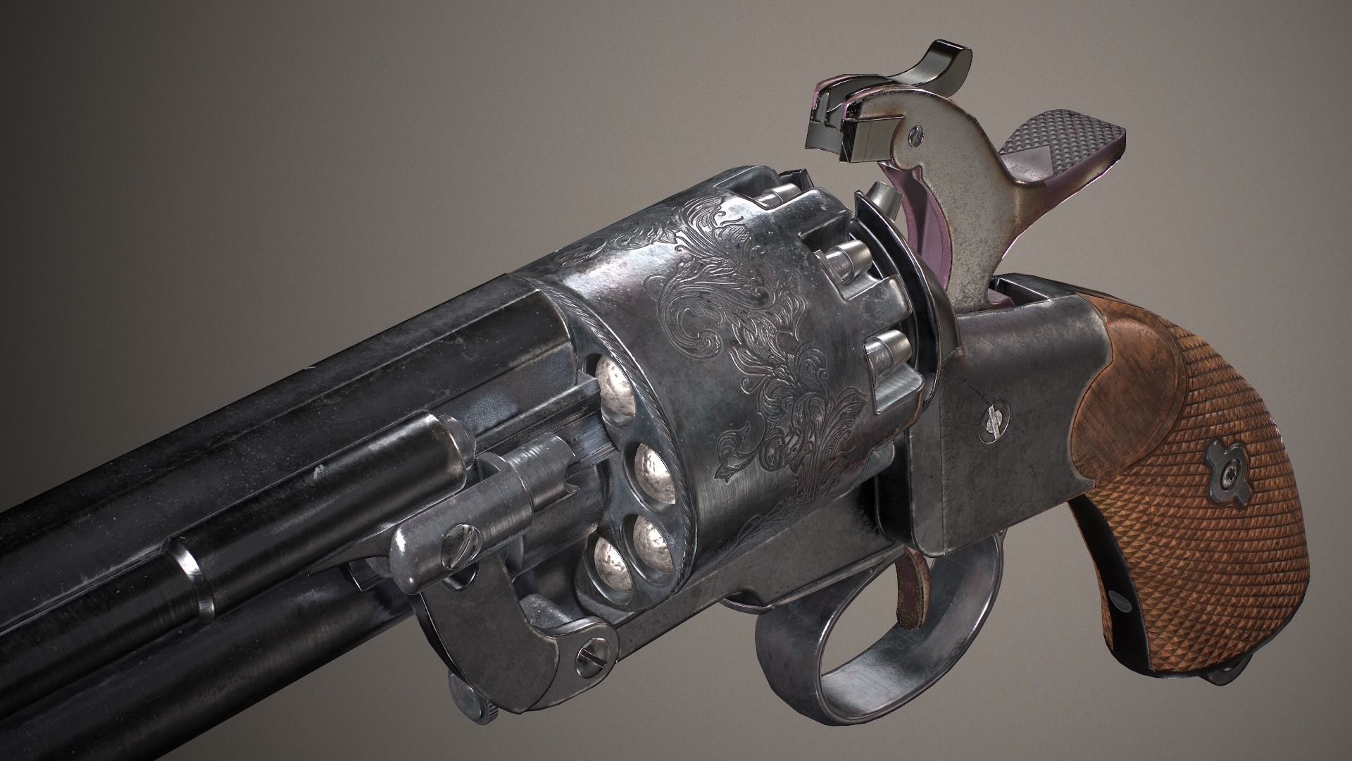 3D model LeMat Revolver VR / AR / low-poly | CGTrader