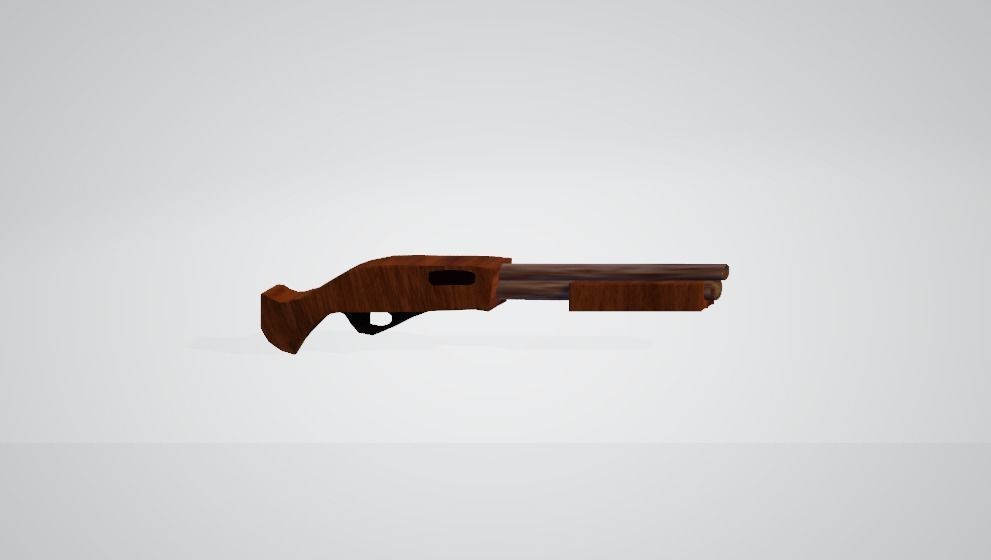 rust shotgun low poly 3D models VR / AR ready | CGTrader