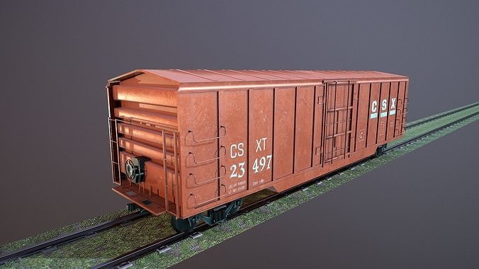 3D model Train Box Car Low-poly 3D model VR / AR / low-poly | CGTrader