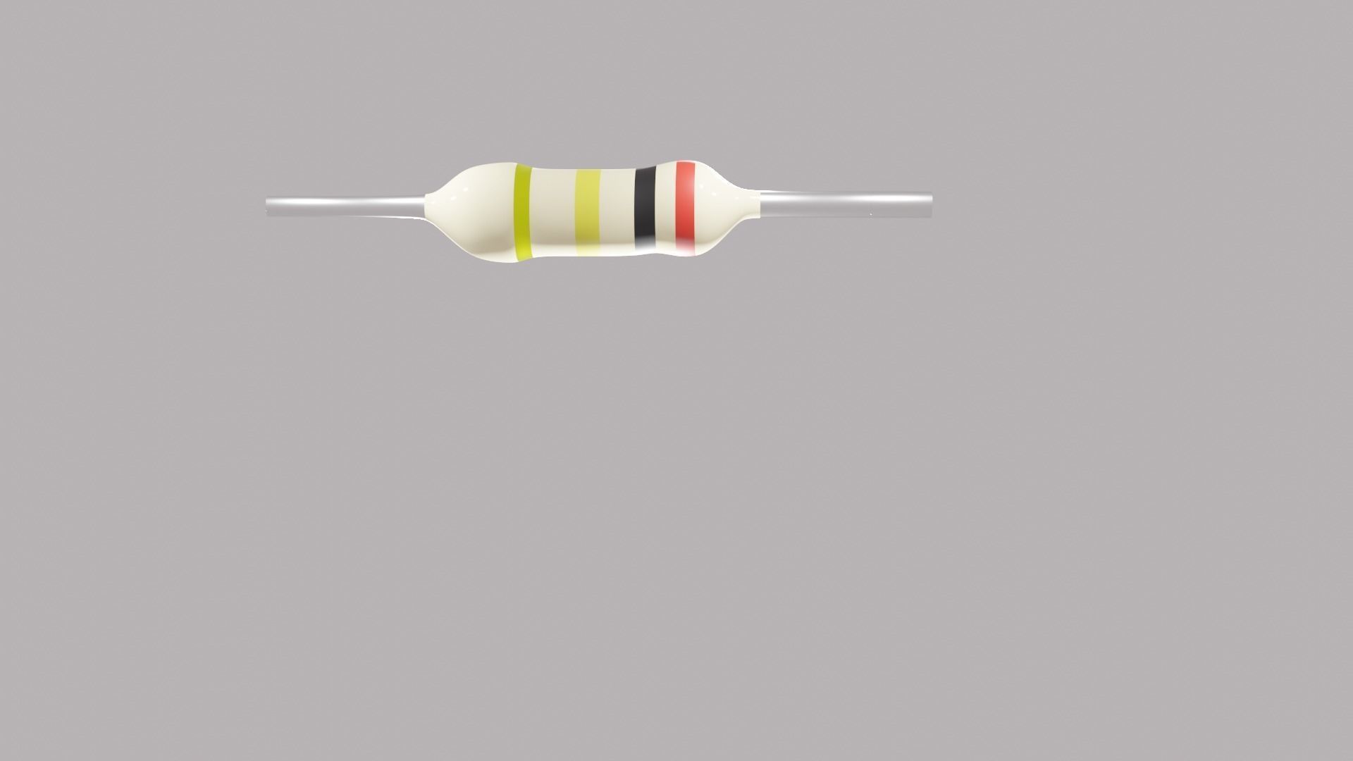 Resistor with color code free 3D model animated | CGTrader