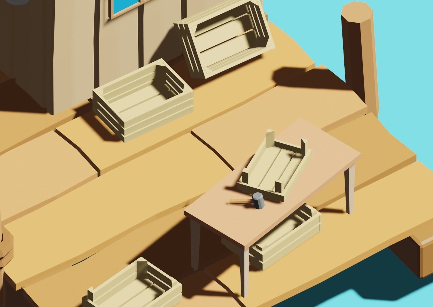 beach hut free VR / AR / low-poly 3D model | CGTrader