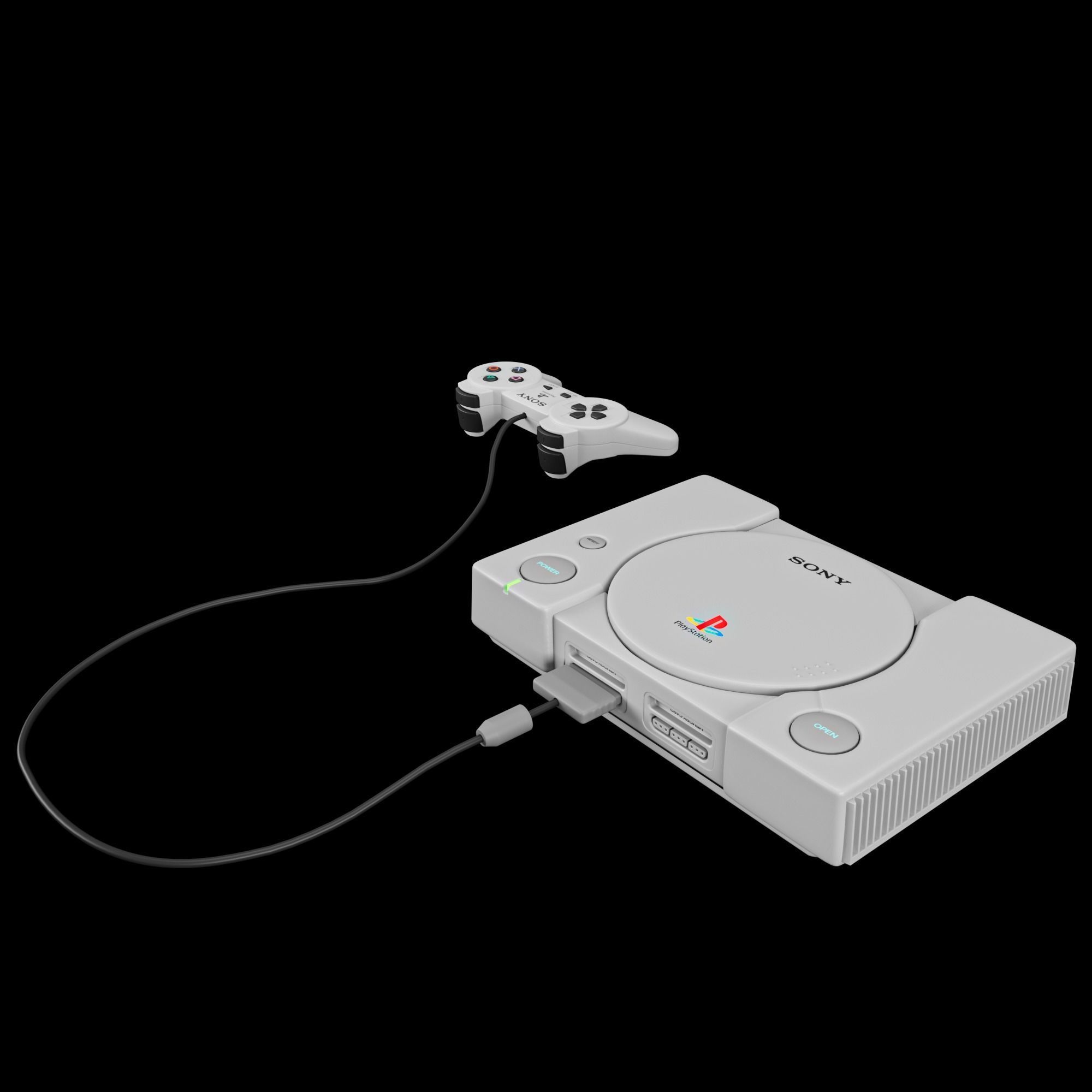 SONY Playstation 1 Console 3D model | CGTrader