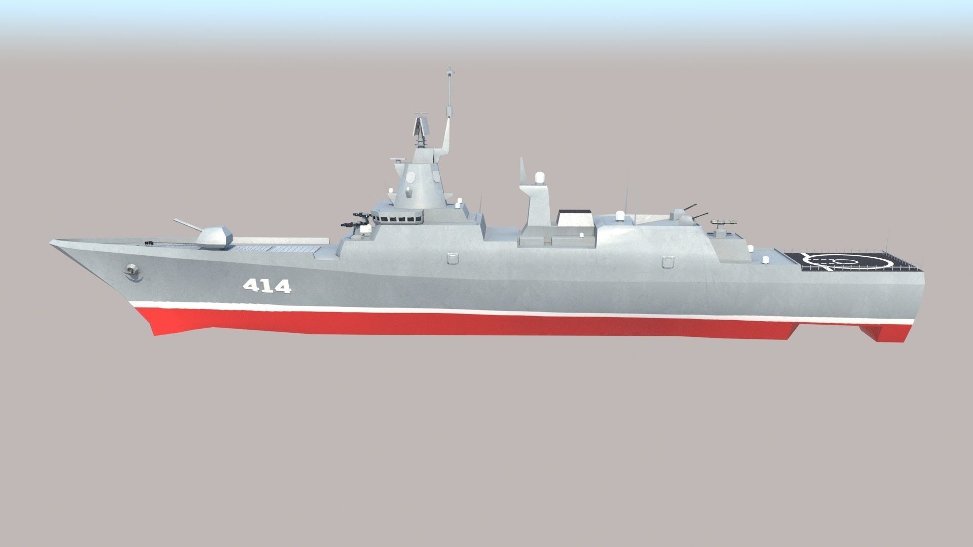 3D model Admiral Gorshkov Class Frigate Ship VR / AR / low-poly | CGTrader