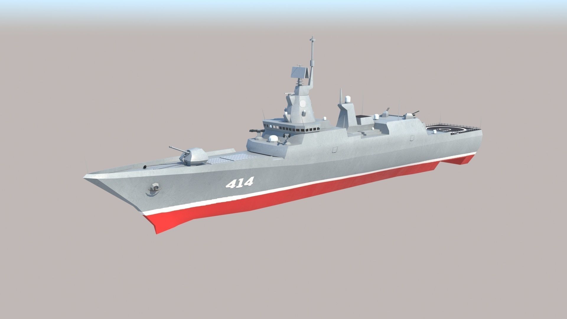 3D model Admiral Gorshkov Class Frigate Ship VR / AR / low-poly | CGTrader