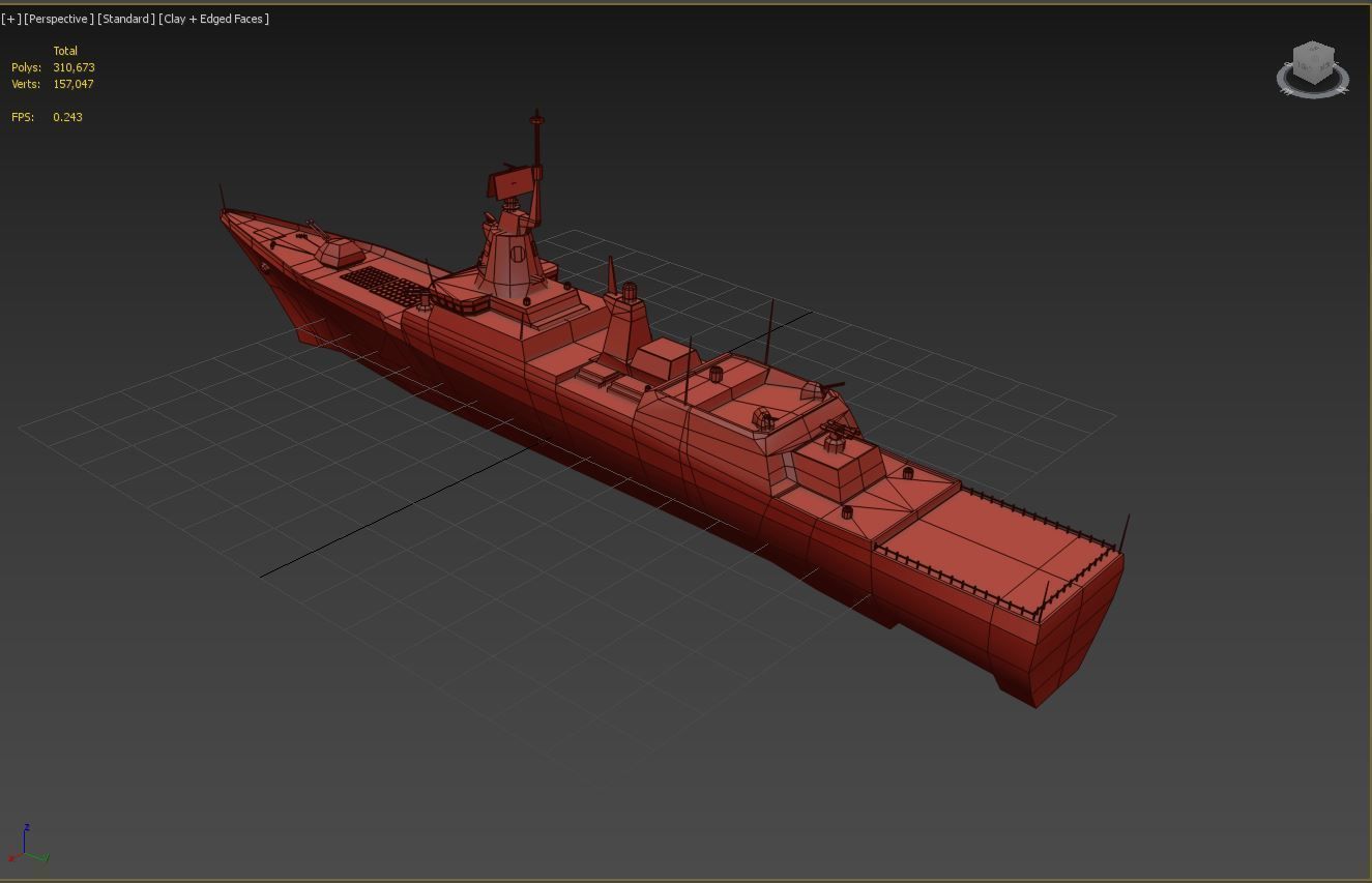 3D model Admiral Gorshkov Class Frigate Ship VR / AR / low-poly | CGTrader