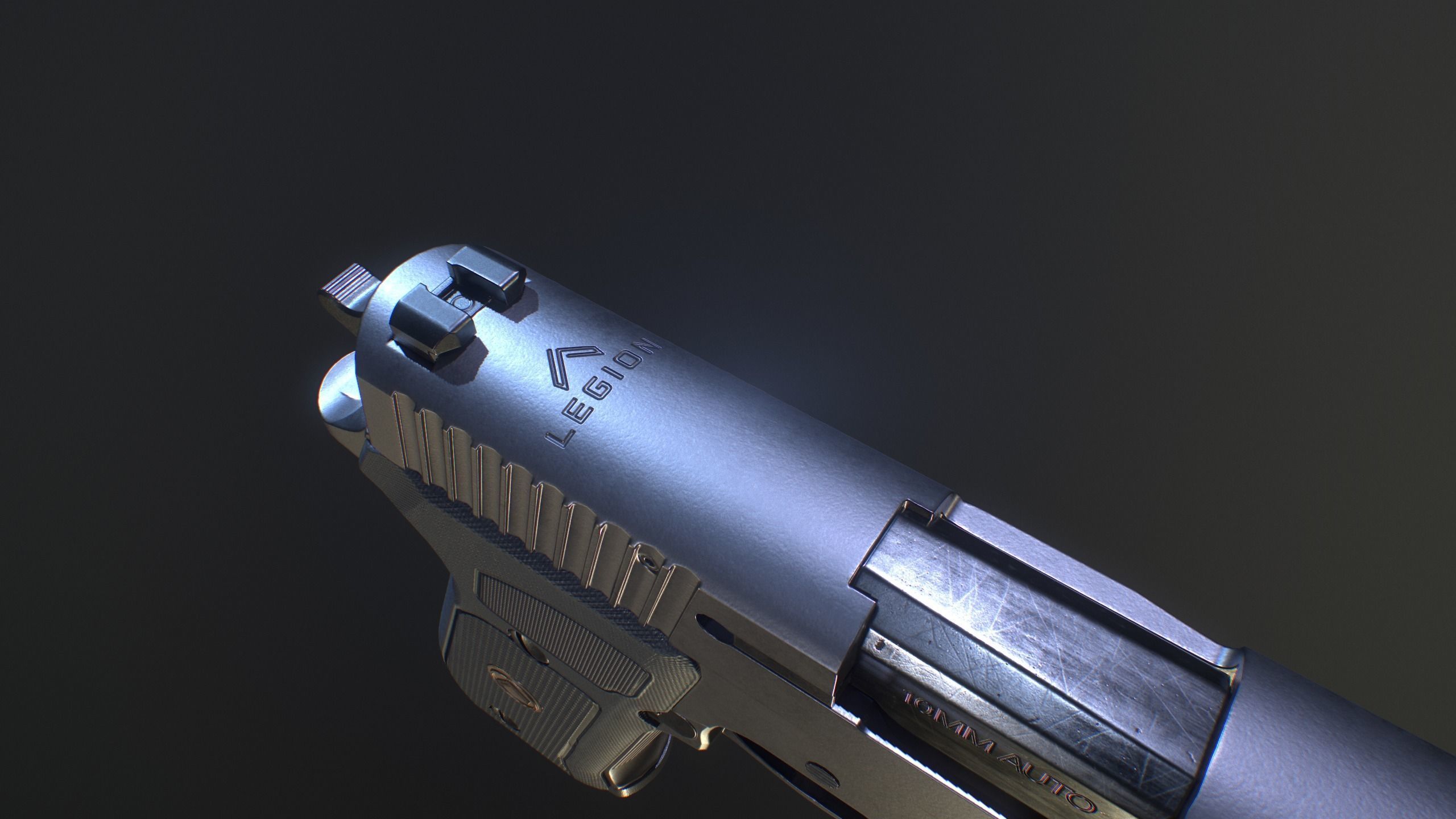 3D model Sig Sauer P220 Legion Full-size 10mm VR / AR / low-poly | CGTrader