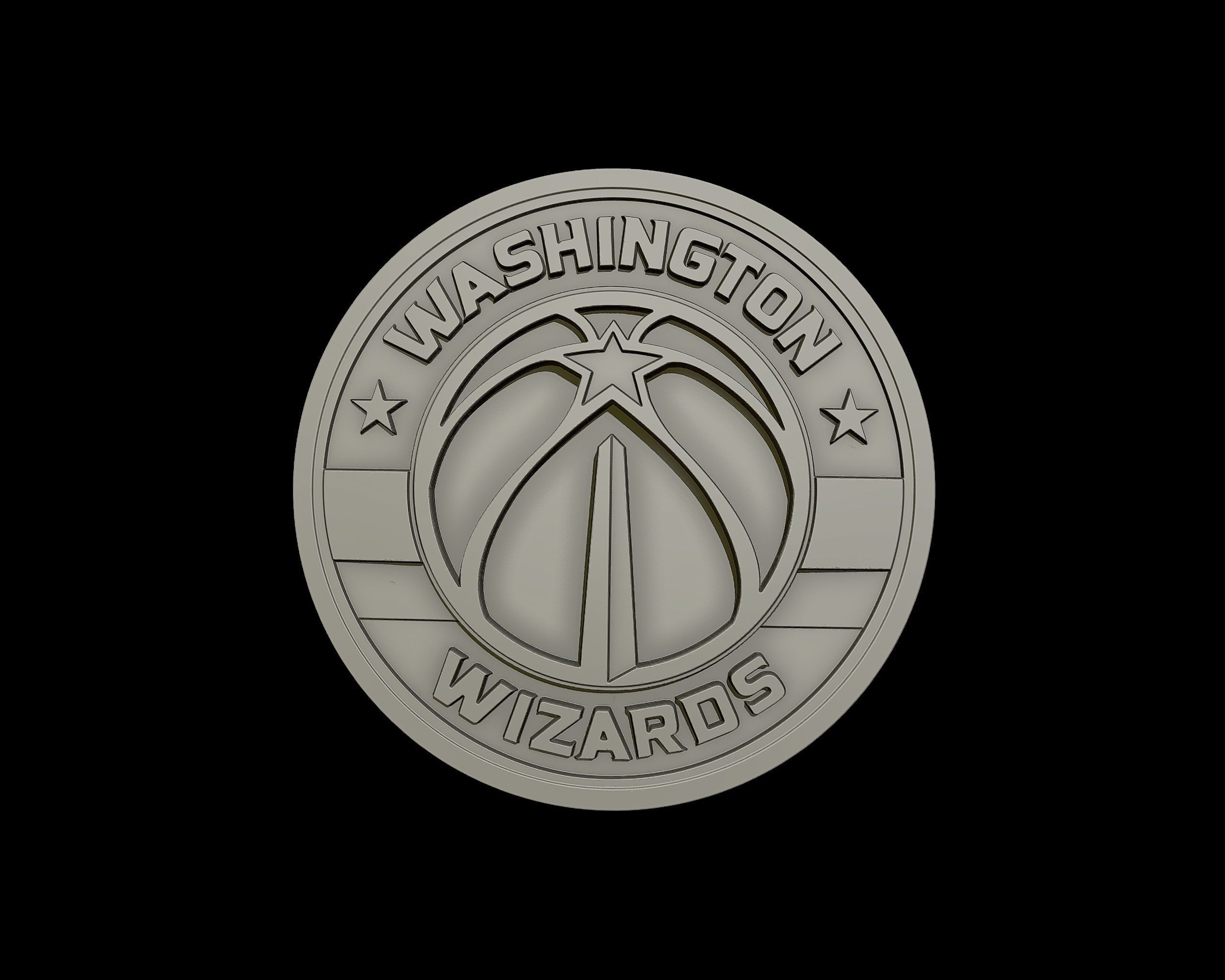 Washington Wizard logo relief 3D model 3D printable | CGTrader