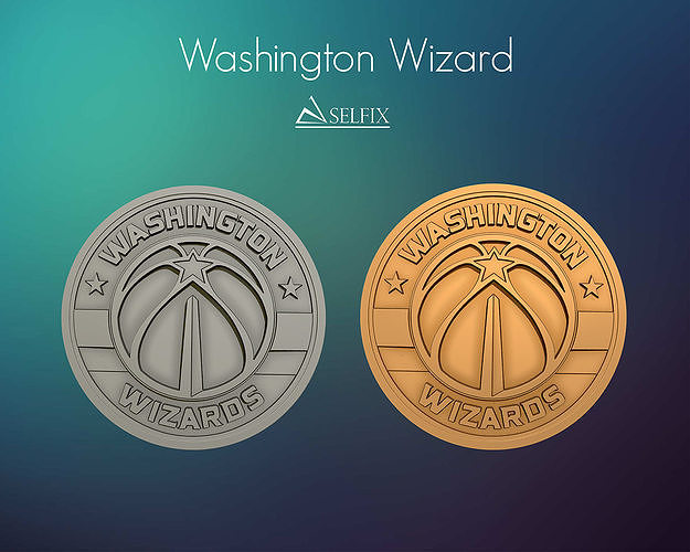 Washington Wizard logo relief 3D model 3D printable | CGTrader