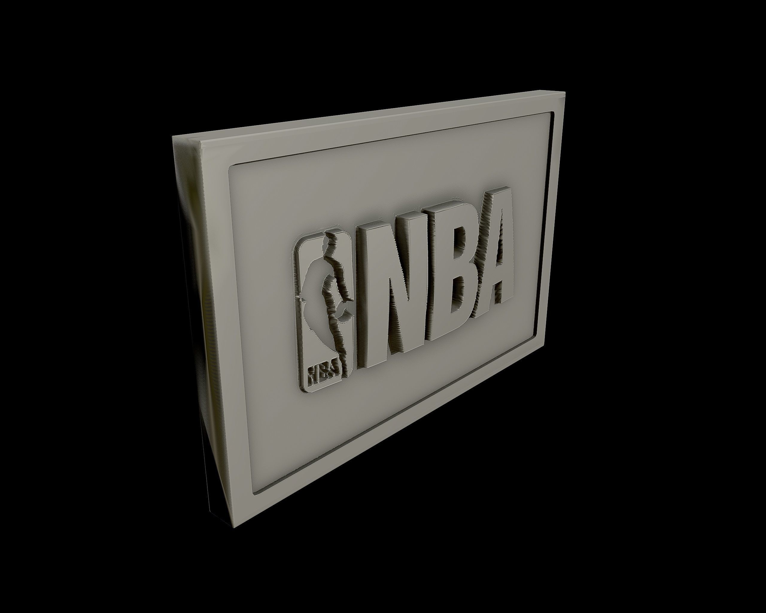 NBA logo relief 3D model 3D printable | CGTrader