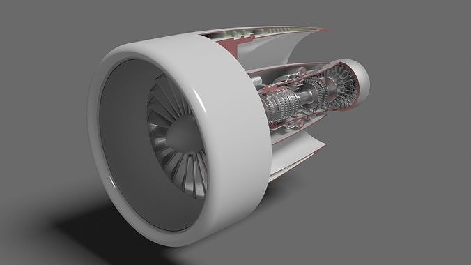 Turbine jet engine 3D model | CGTrader