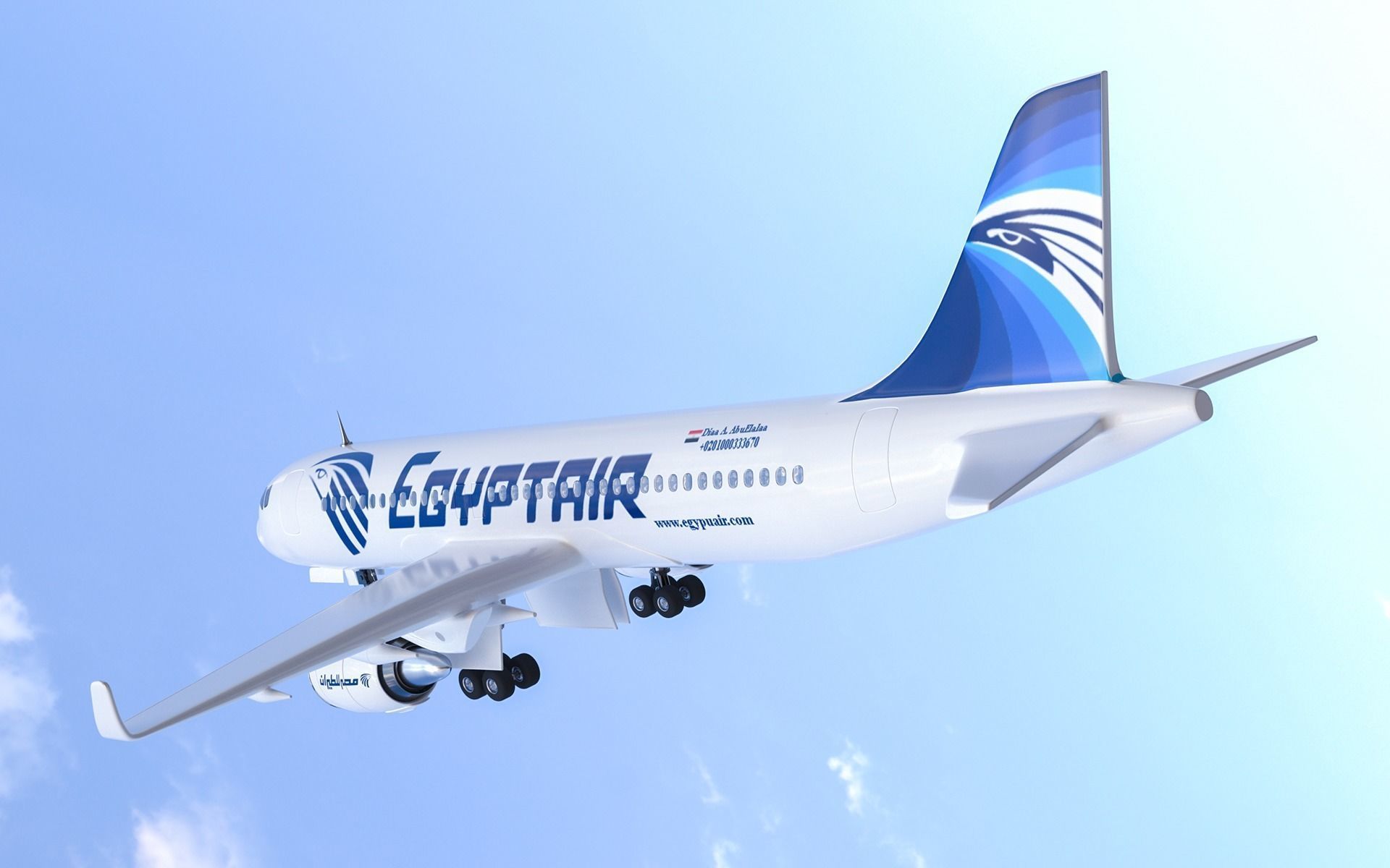 Airbus A320 200 3D model UV Egypt 3D model | CGTrader