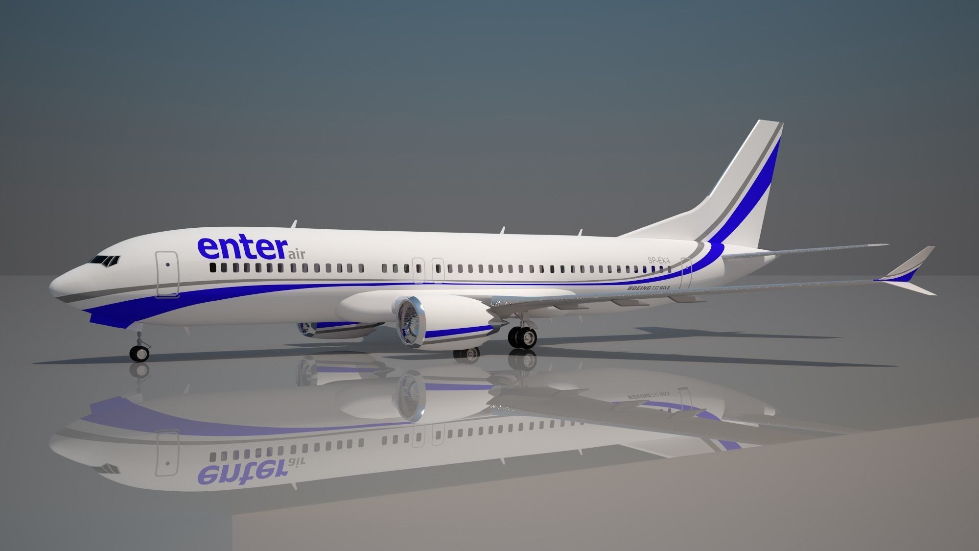 Enter AIr Boeing 737 max 8 3D model | CGTrader