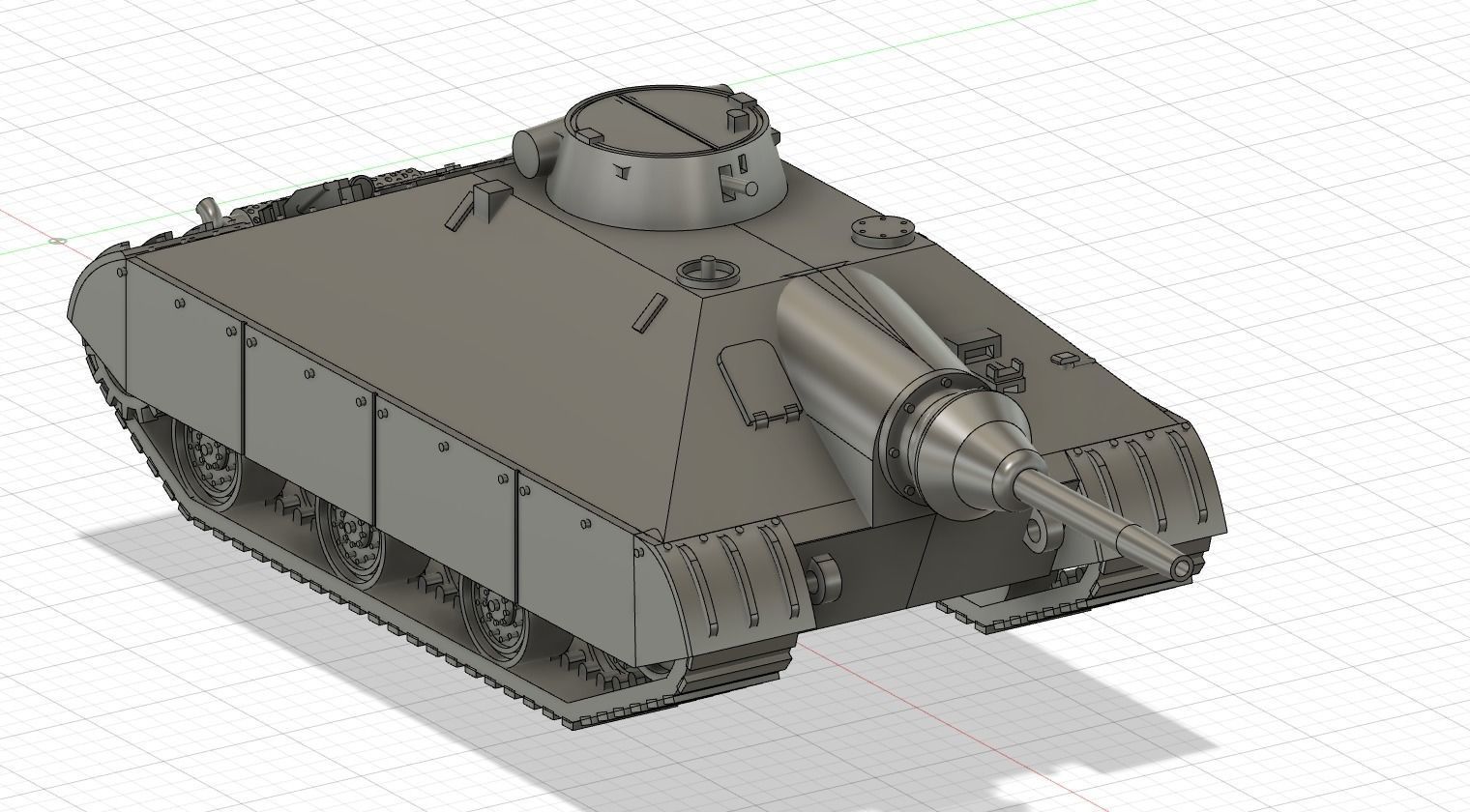 Schwerer Kleiner Panzer 3D model 3D printable | CGTrader