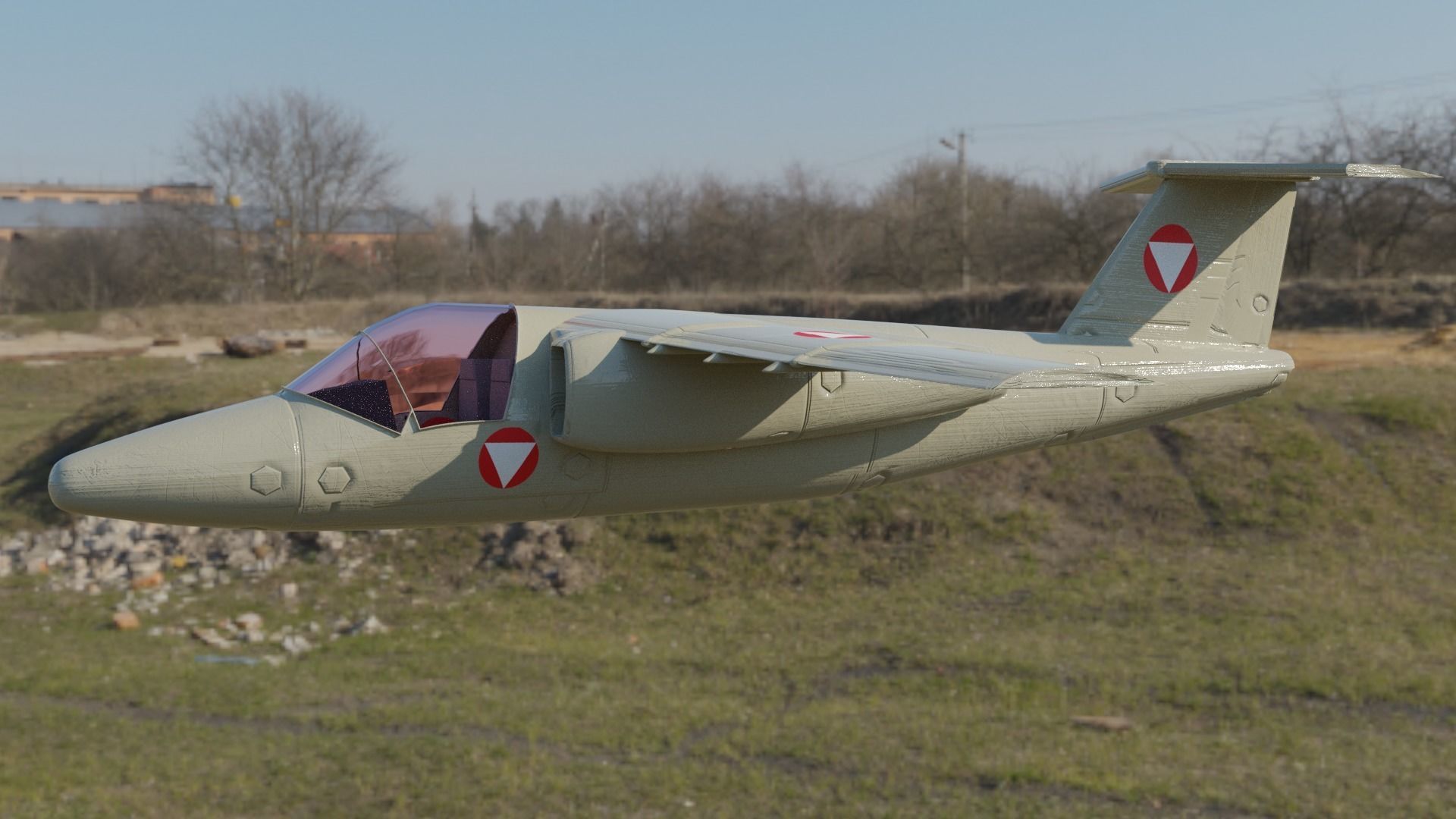 SAAB 105 AE airplane model free 3D model | CGTrader