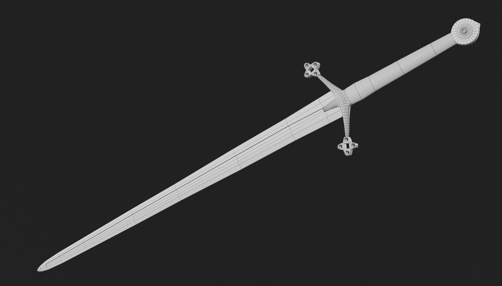 3D model Claymore medieval sword with multiple texture variations VR ...