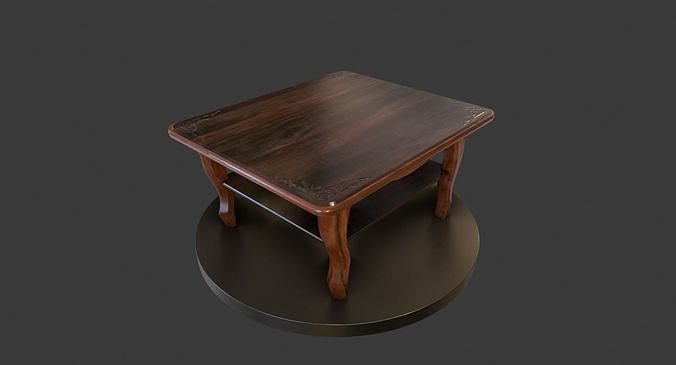 3D model Vintage Wooden Coffee Table VR / AR / low-poly | CGTrader
