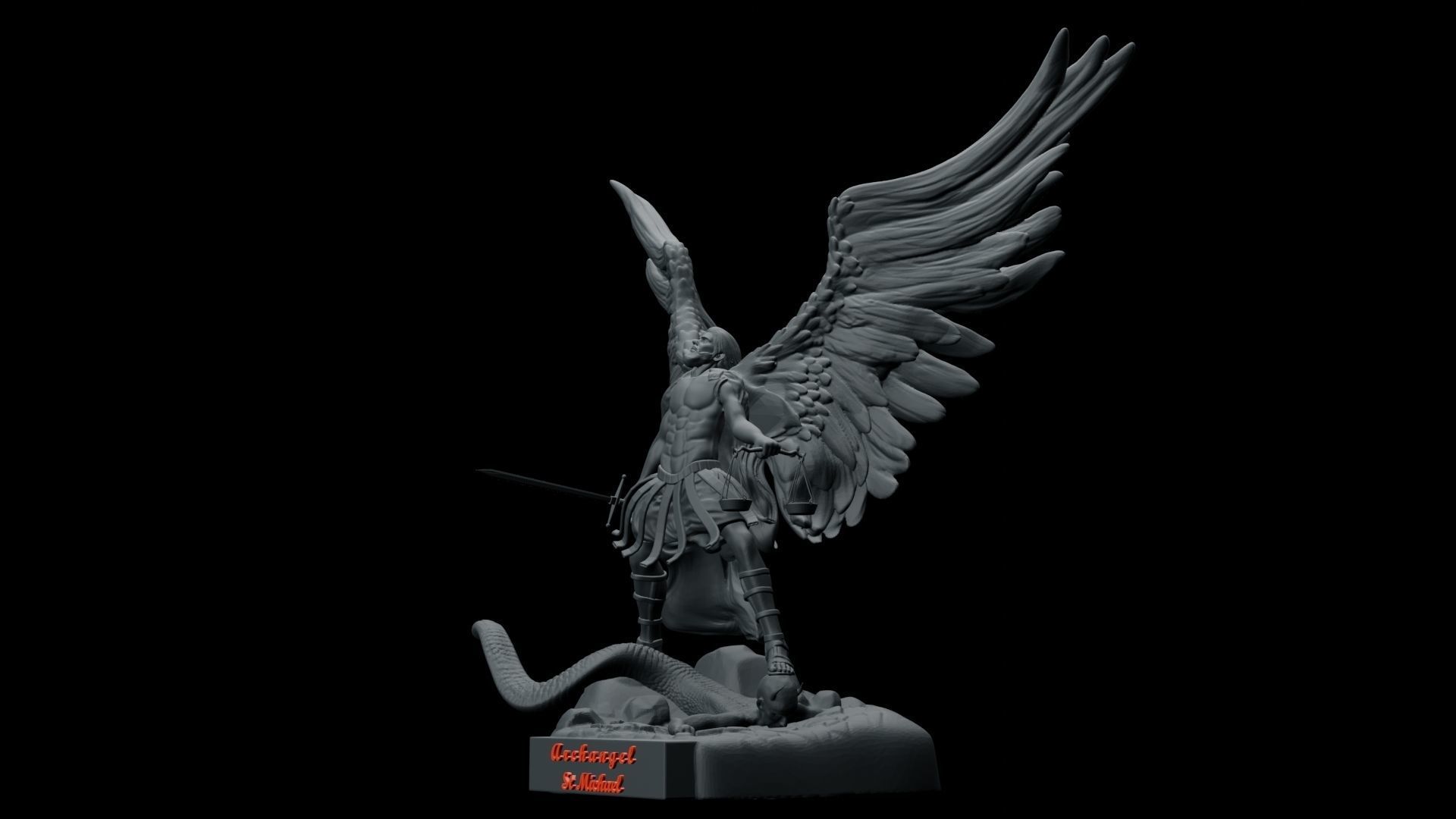 ST MICHAEL THE ARCHANGEL - 3D printable 3D model 3D printable | CGTrader