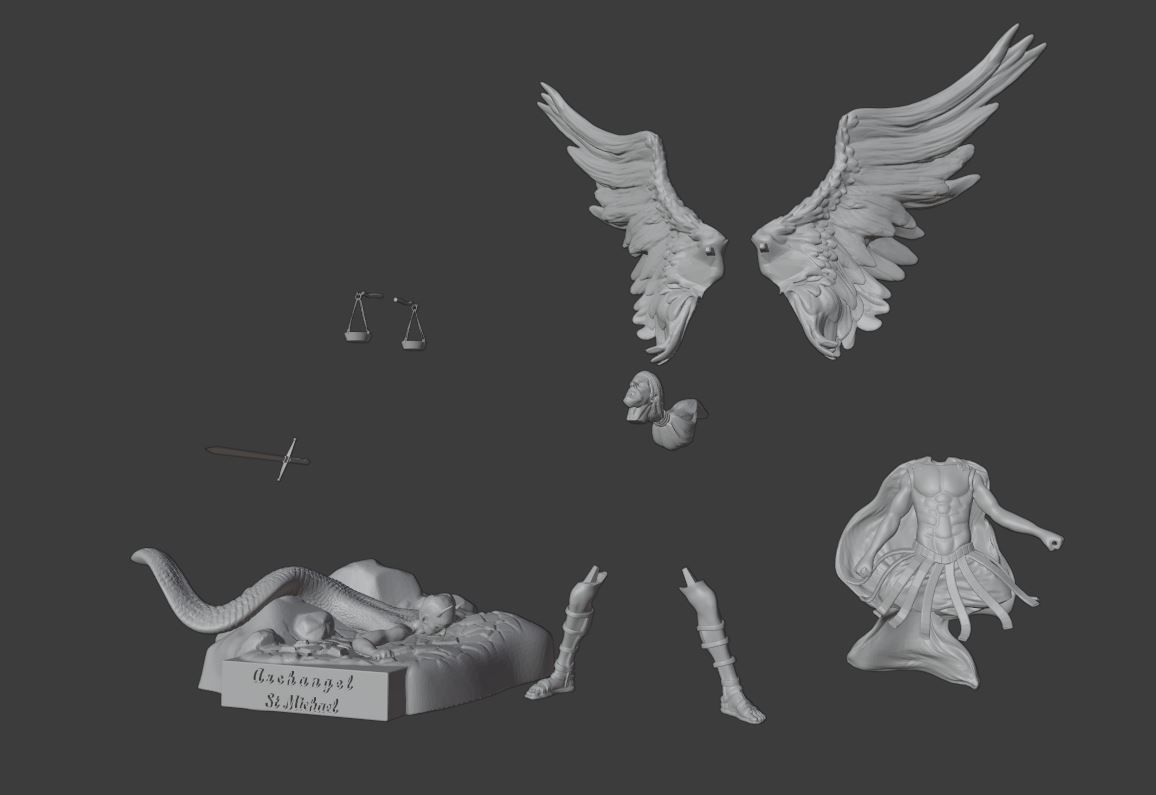 ST MICHAEL THE ARCHANGEL - 3D printable 3D model 3D printable | CGTrader
