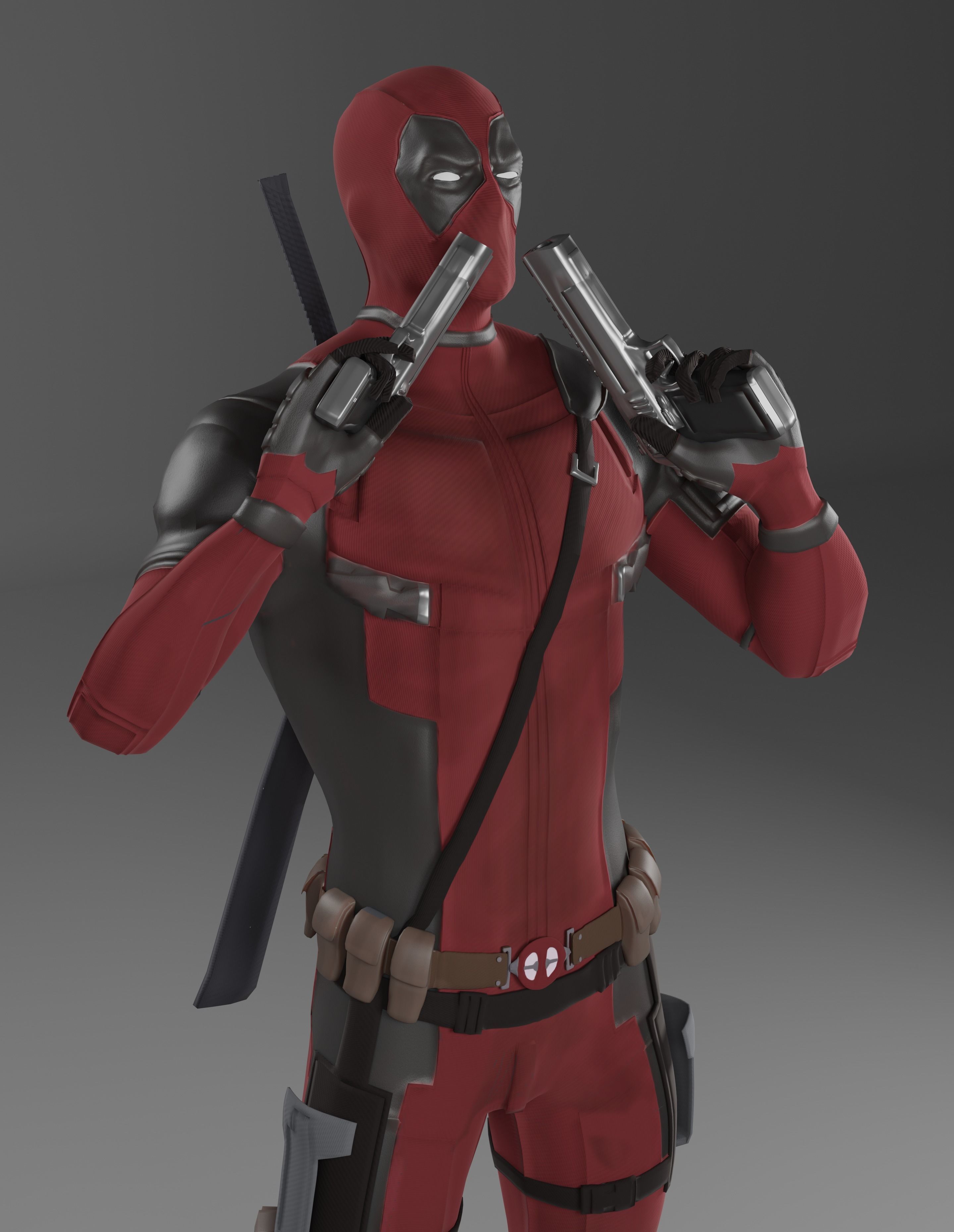 DeadPool smoke 3D model 3D printable | CGTrader