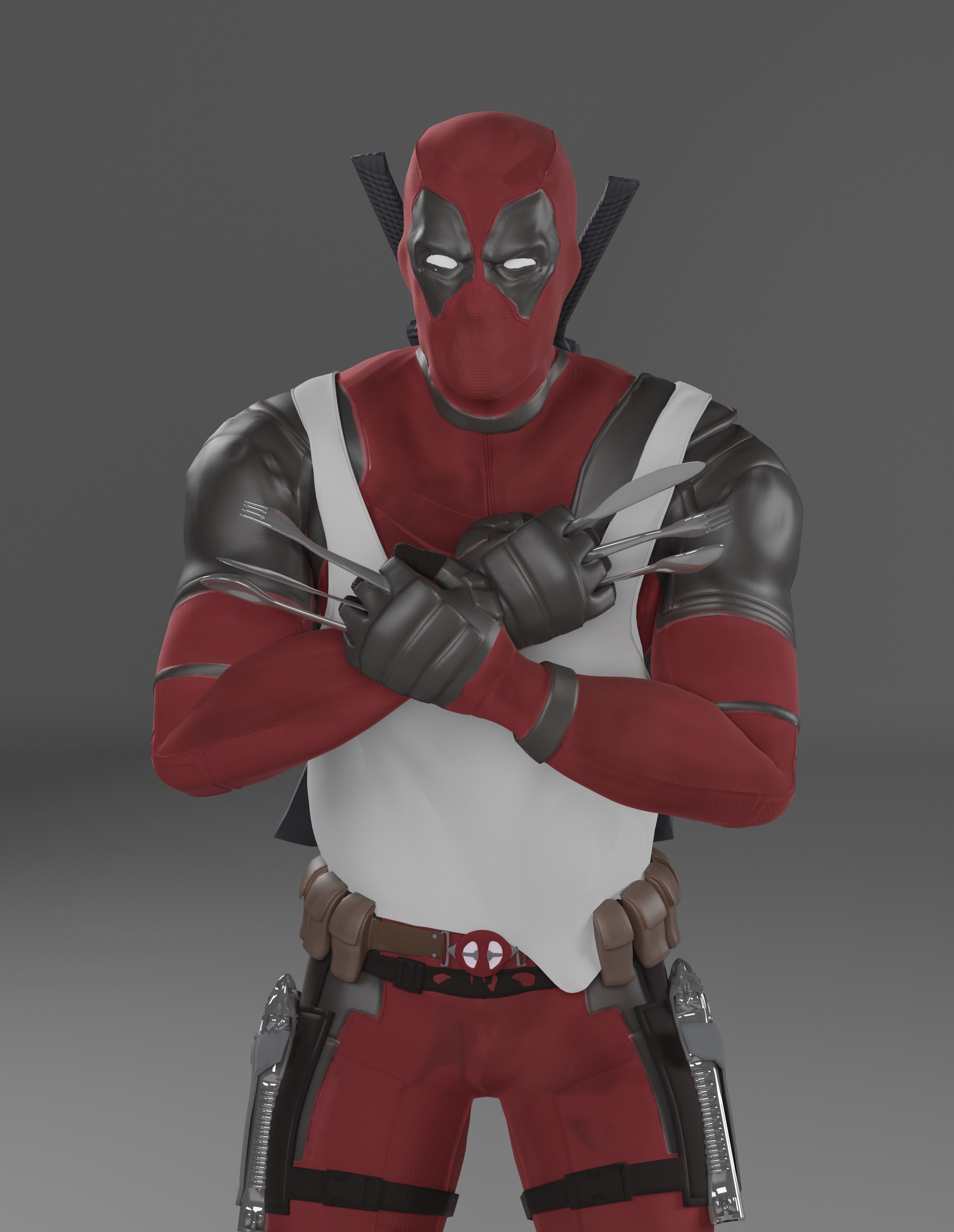DeadPool wolverine 3D model 3D printable | CGTrader