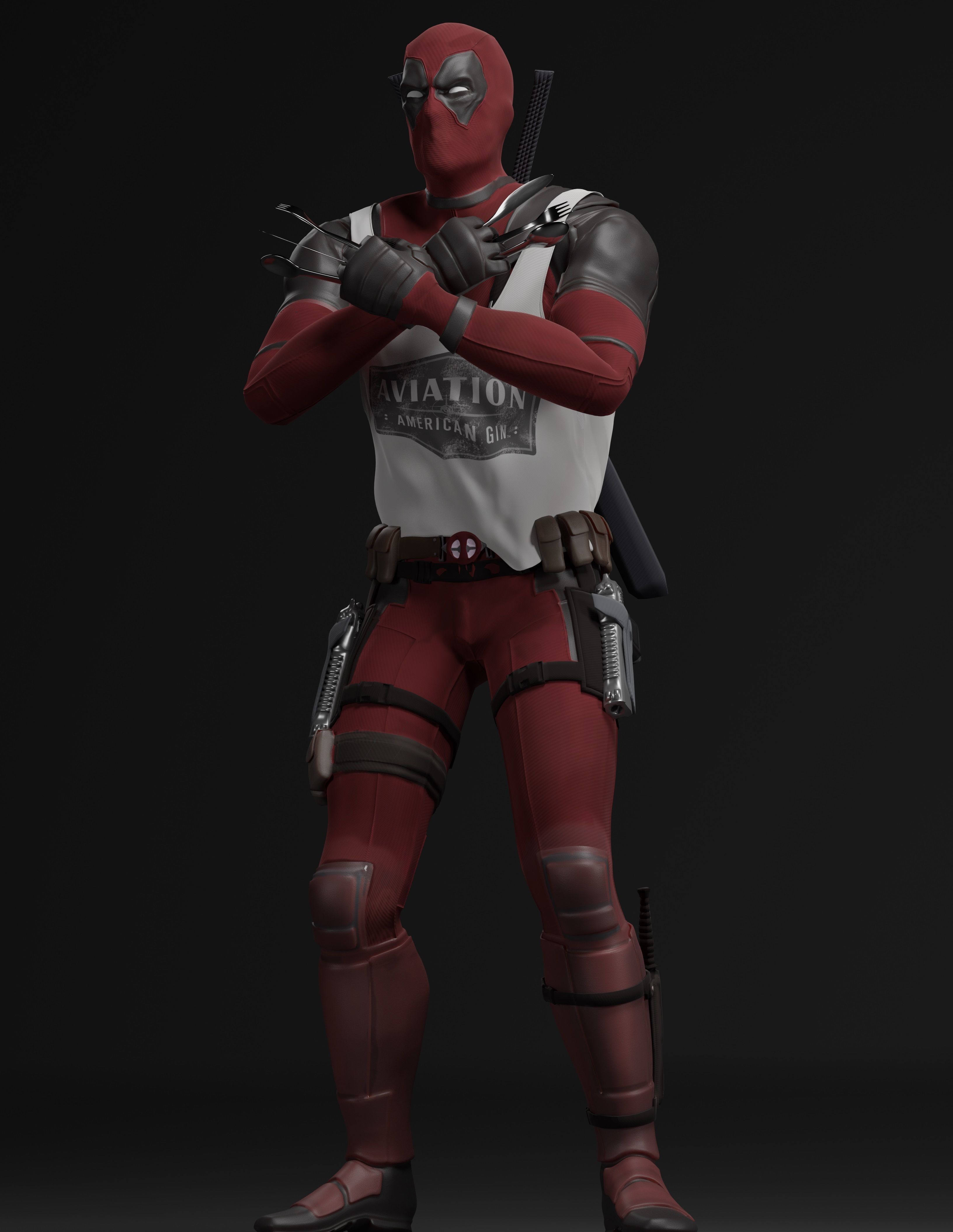 DeadPool wolverine 3D model 3D printable | CGTrader