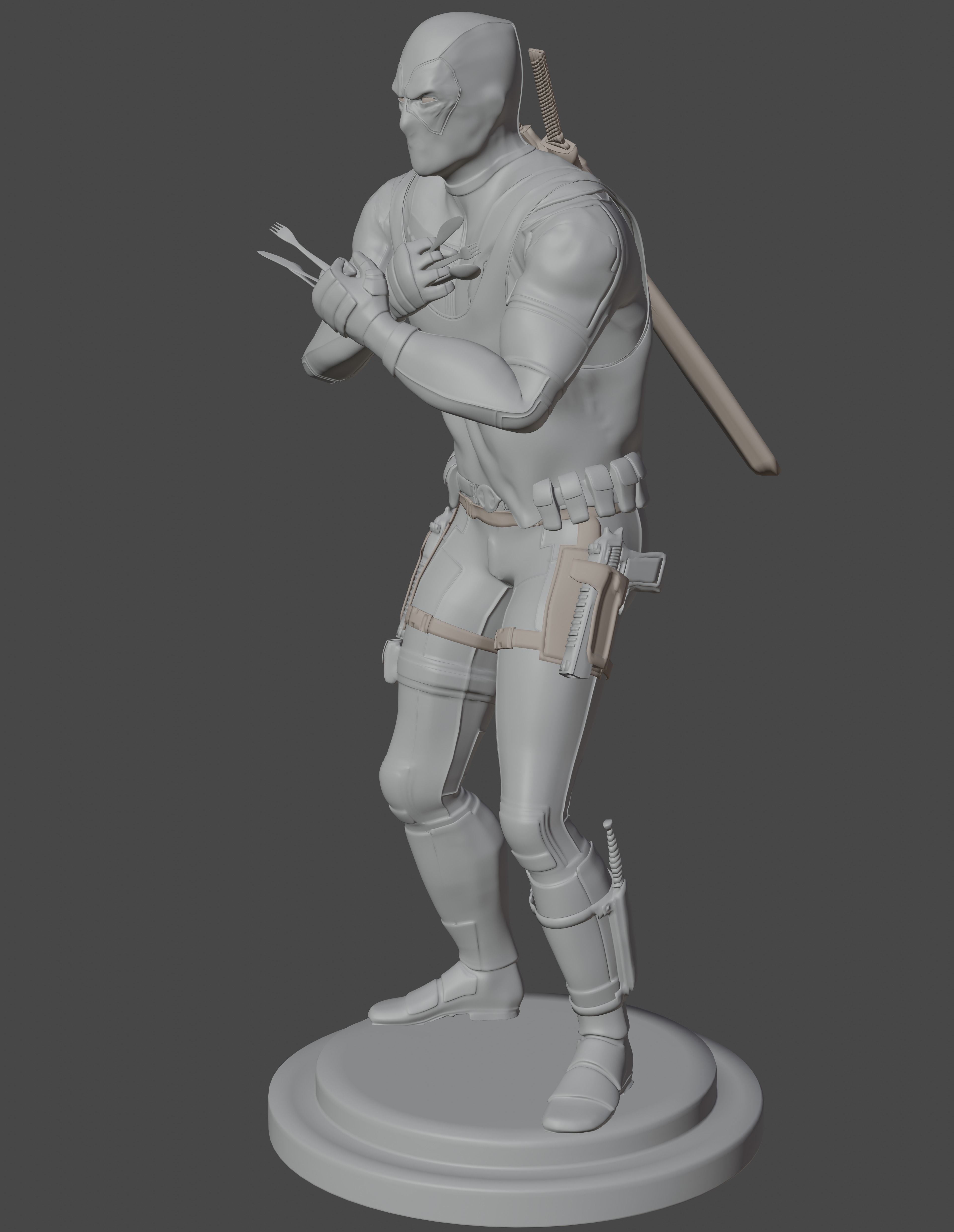 DeadPool wolverine 3D model 3D printable | CGTrader