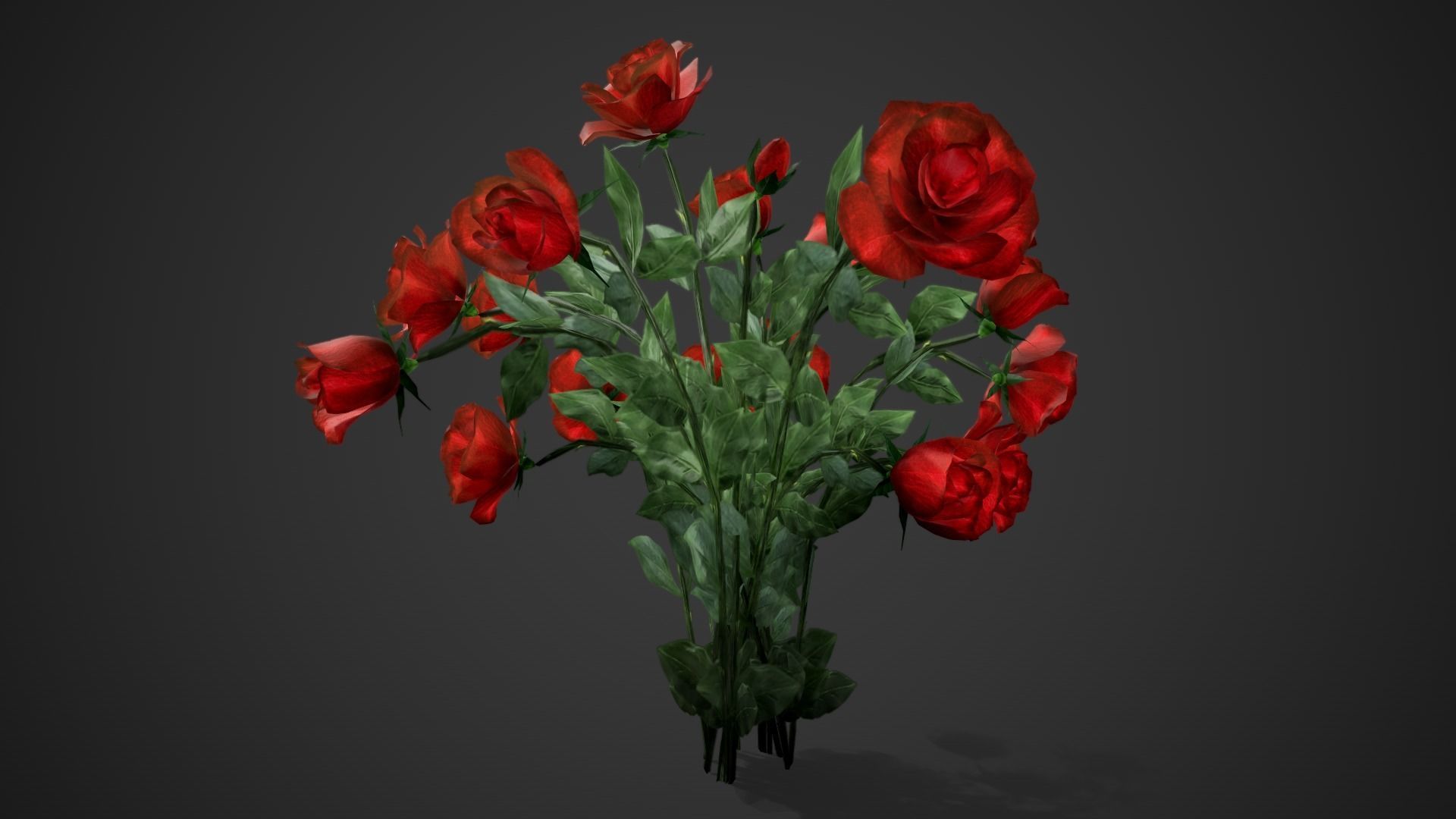3D model Rose flowers bush red LOD VR / AR / low-poly | CGTrader