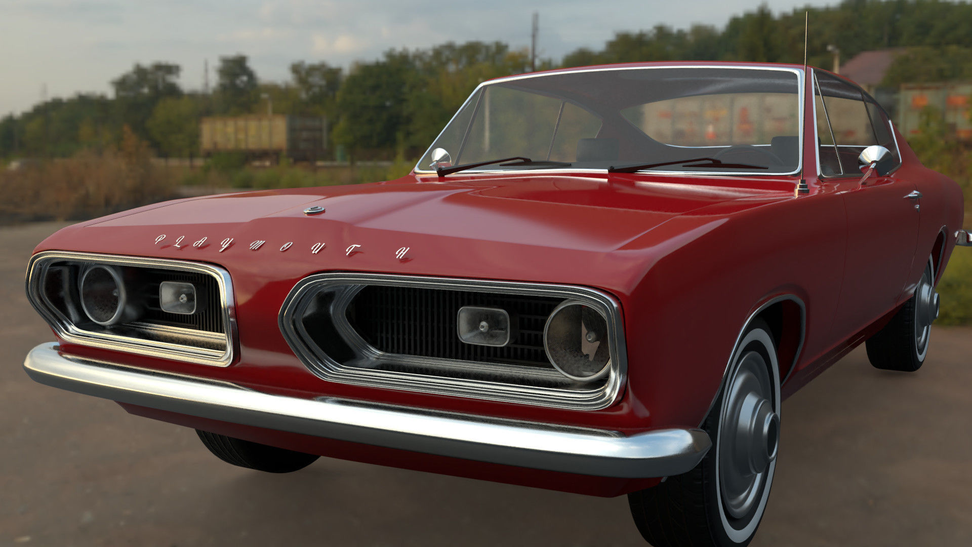 playmouth barracuda free 3D model | CGTrader