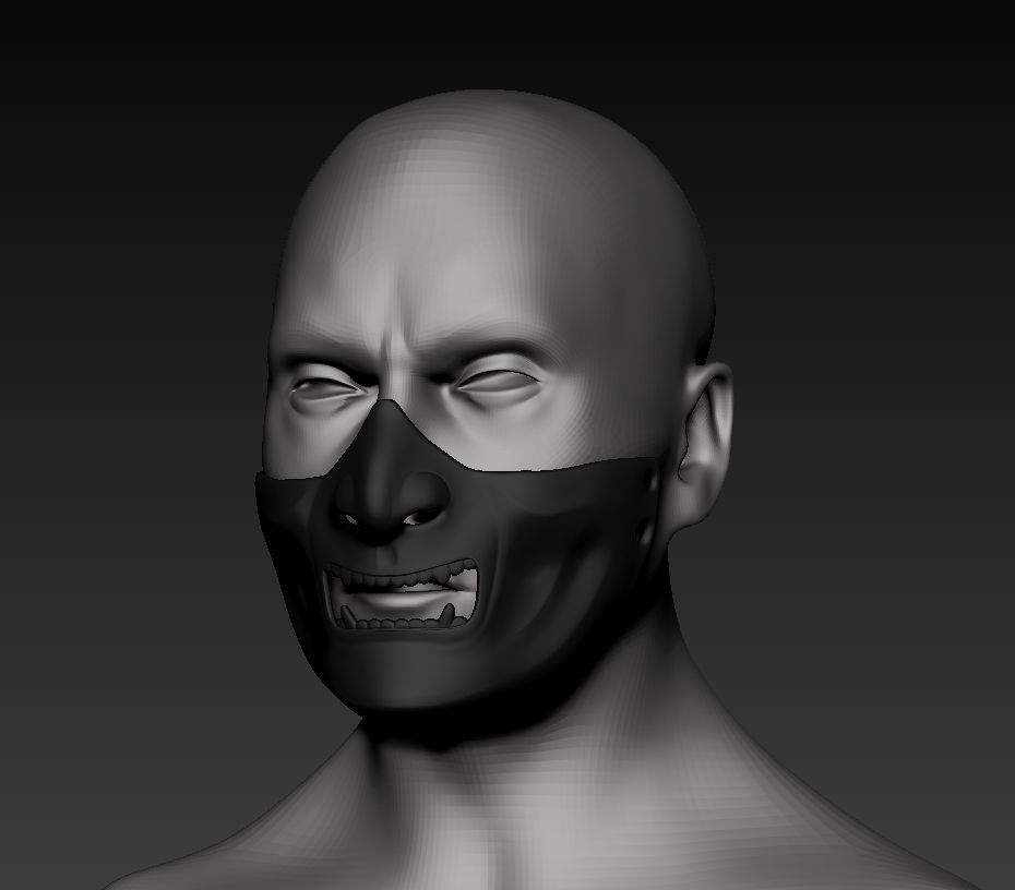 Shogun Mask 3rd SubDiv 3D model 3D printable | CGTrader