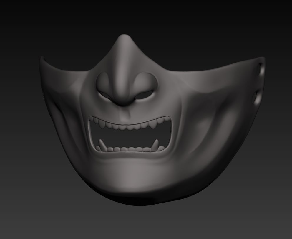 Shogun Mask 3rd SubDiv 3D model 3D printable | CGTrader