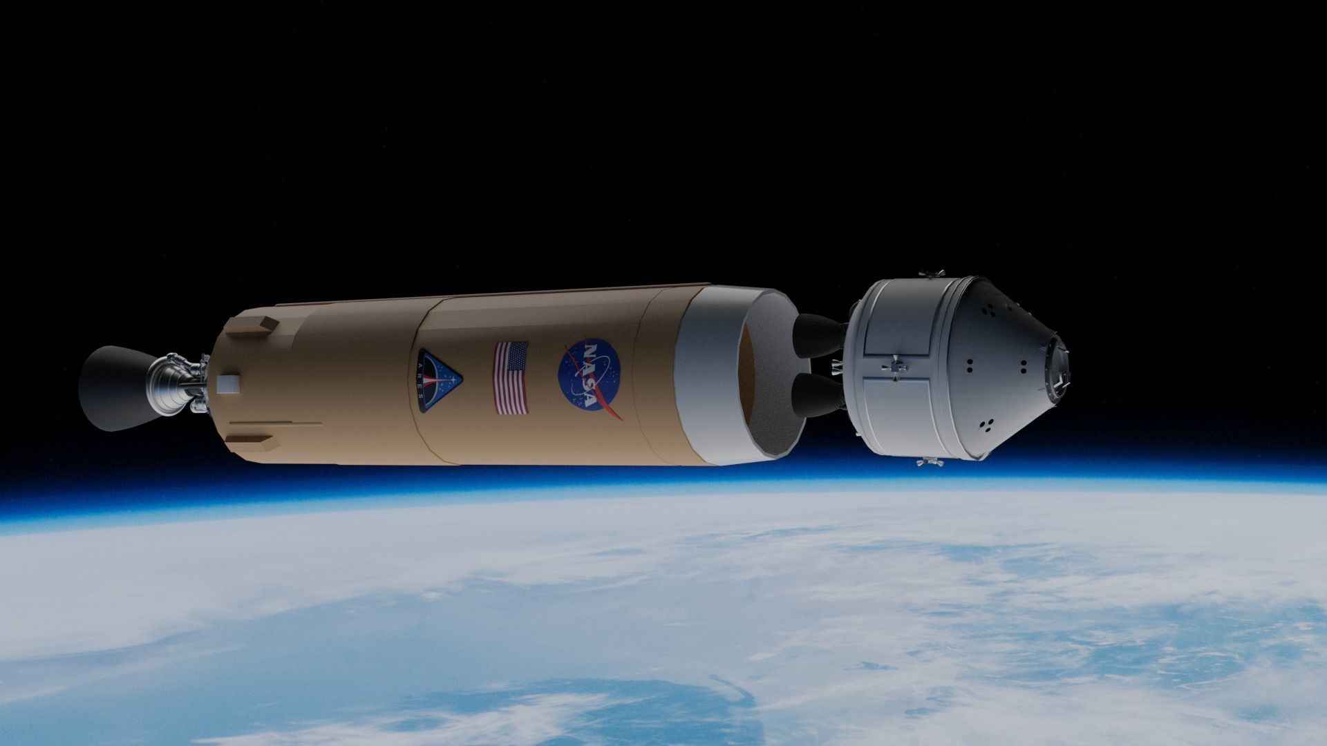 3D model Ares 1 NASA Rocket VR / AR / low-poly | CGTrader