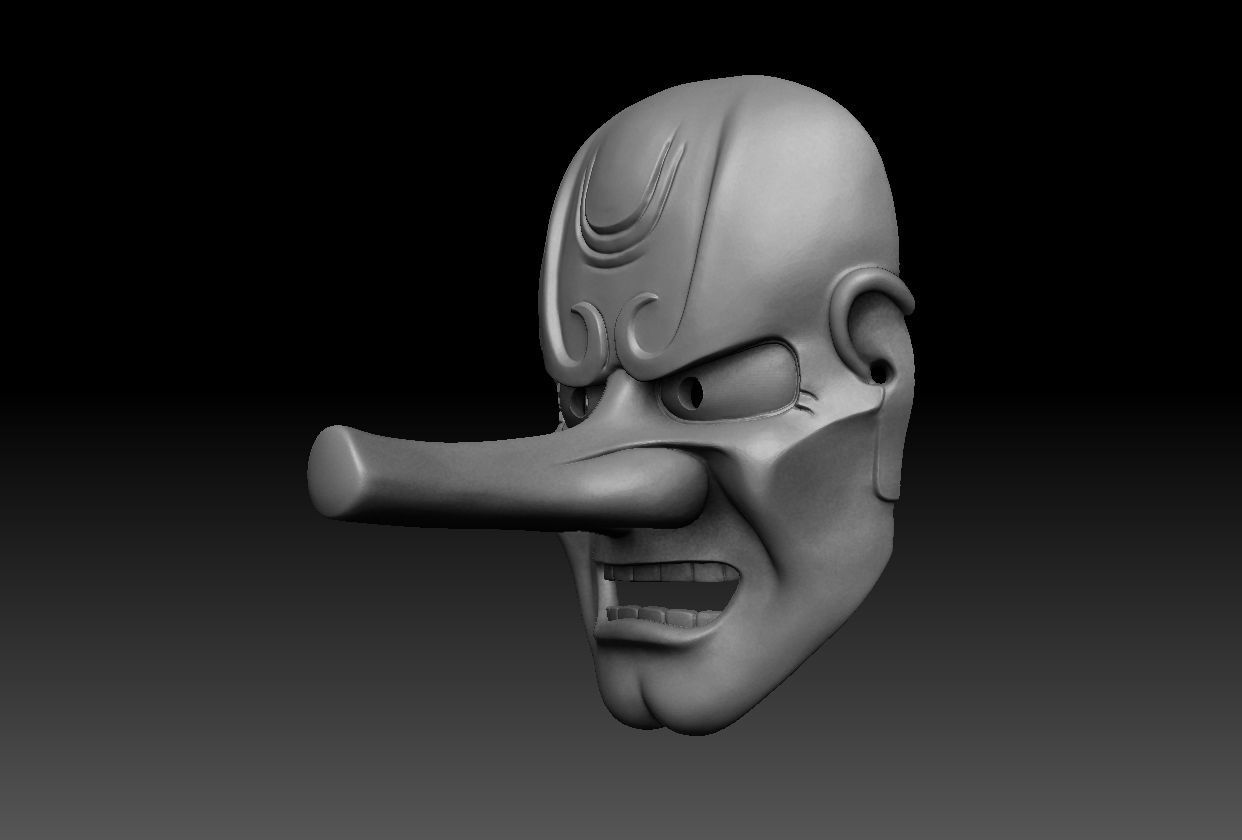 TENGU MASK 3D model 3D printable | CGTrader