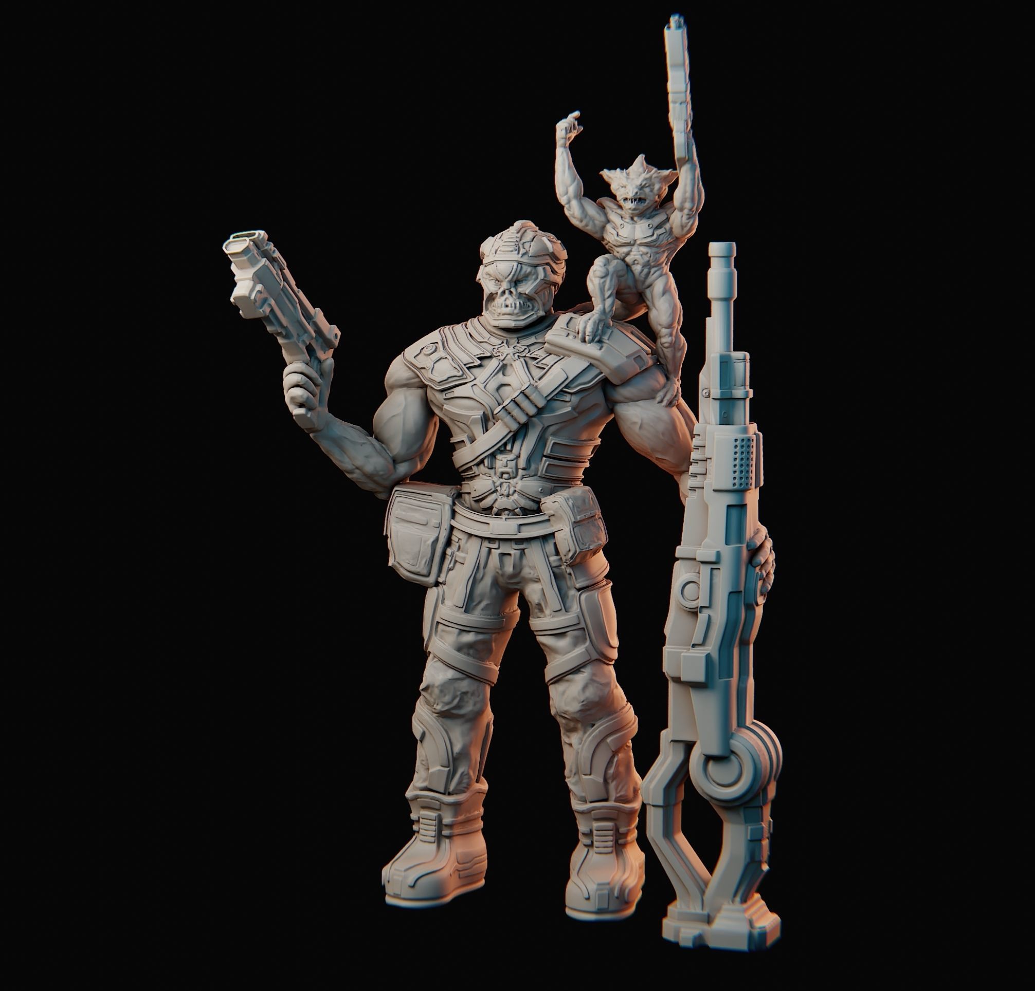 Sci fi alien mercenaries 3D model 3D printable | CGTrader