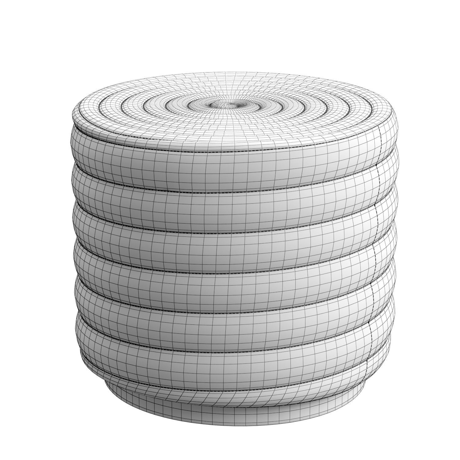 3D model Round spiral pouf VR / AR / low-poly | CGTrader