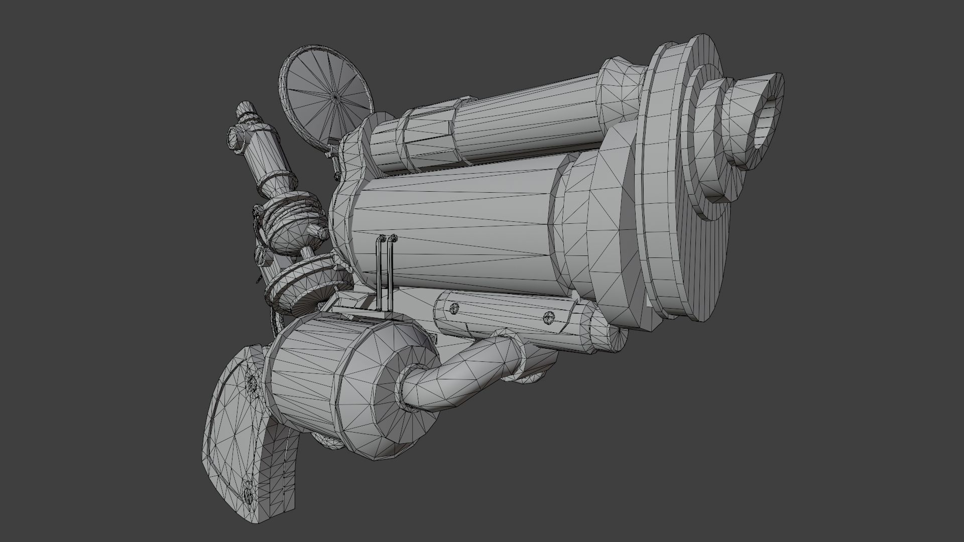 3D model Steampunk gun whith microscope VR / AR / low-poly | CGTrader
