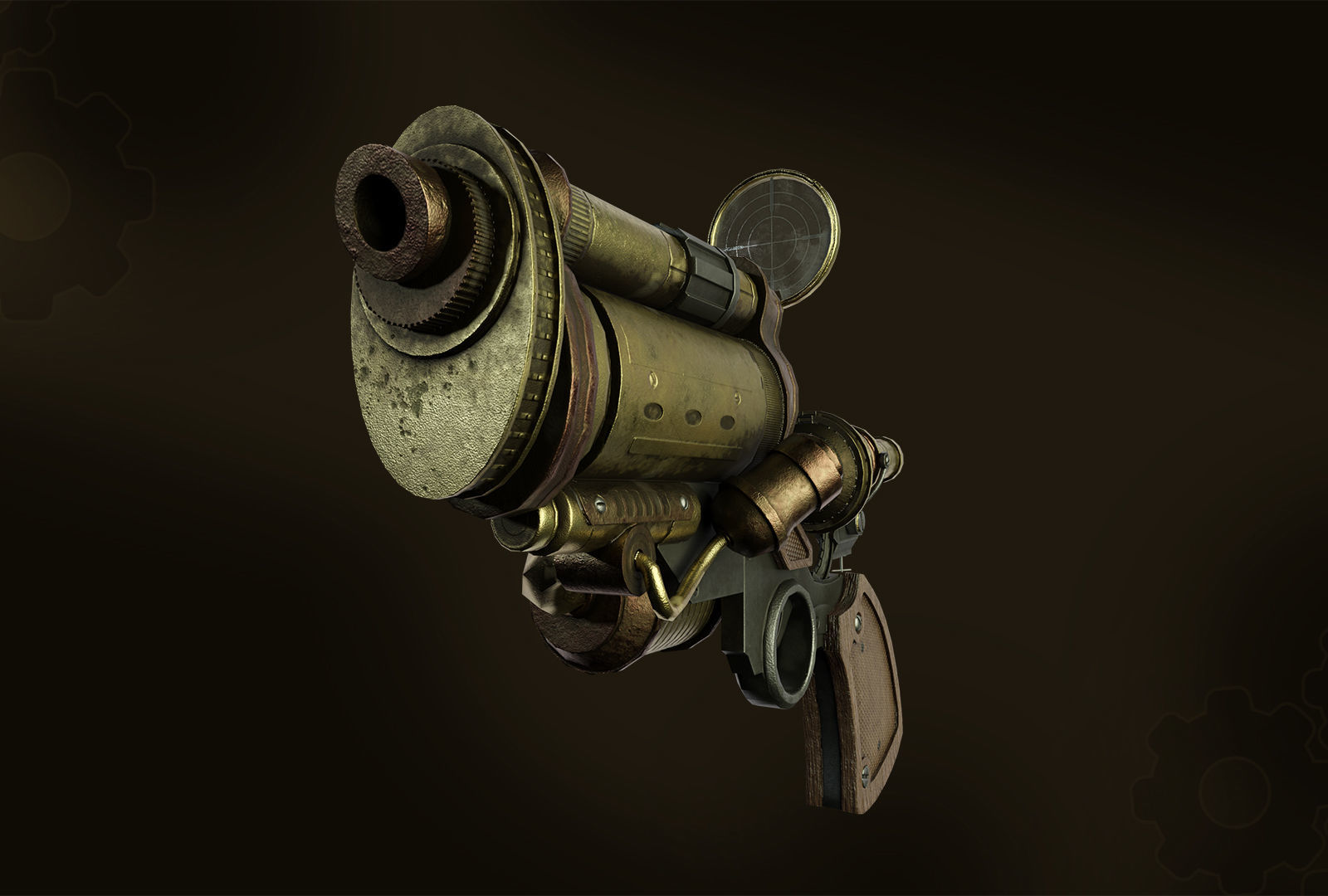 3D model Steampunk gun whith microscope VR / AR / low-poly | CGTrader