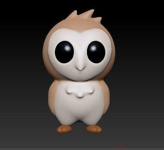Cute Little Owl 3D model 3D printable | CGTrader