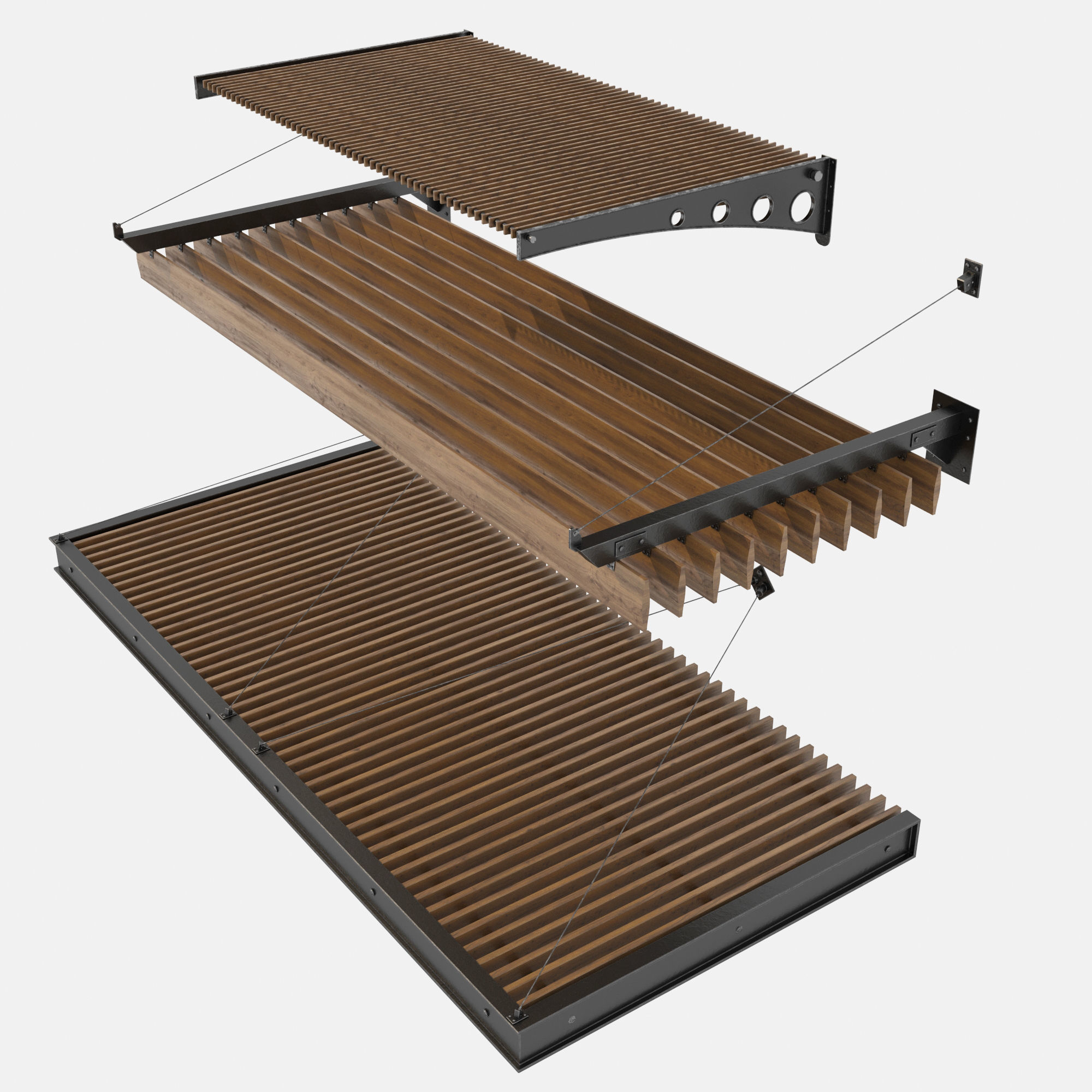 Steel canopy 3D model | CGTrader