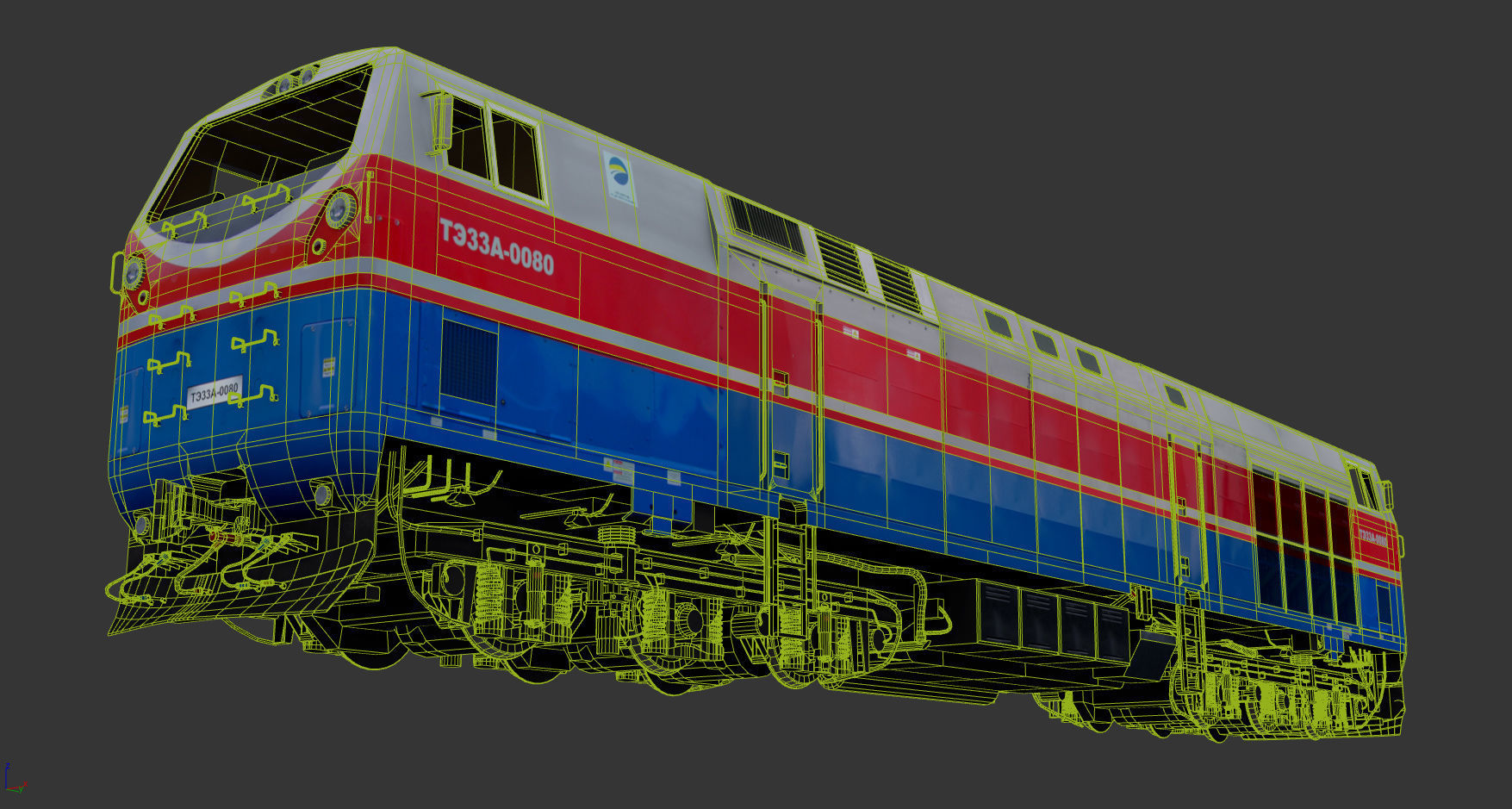 TE33A Diesel Locomotive 3D model | CGTrader
