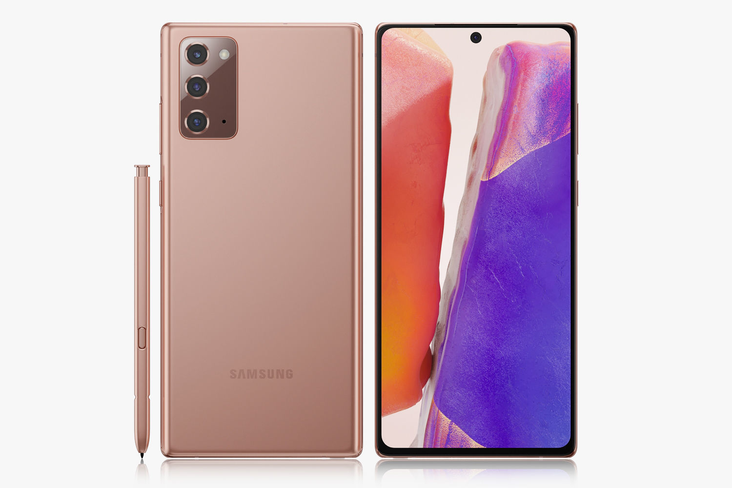 Samsung Galaxy Note 20 all colors 3D model | CGTrader