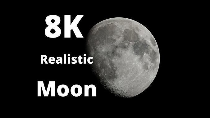 8K Realistic Moon free 3D model | CGTrader