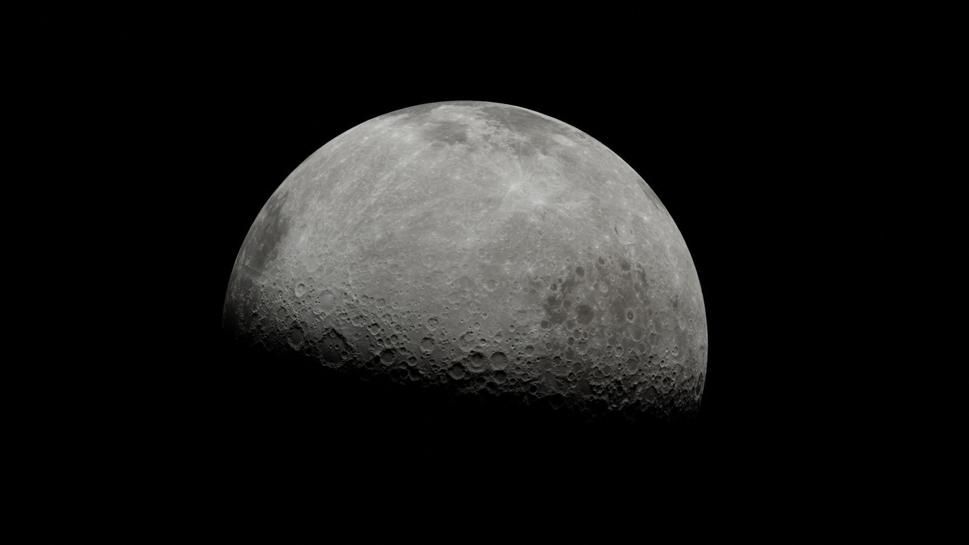 8K Realistic Moon free 3D model | CGTrader