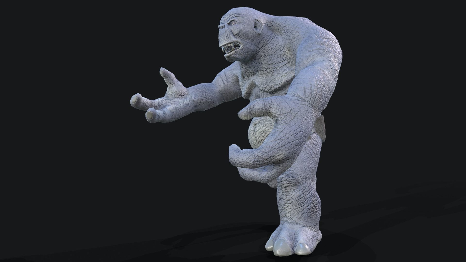 3D model Battle troll low-poly 3D model VR / AR / low-poly rigged ...