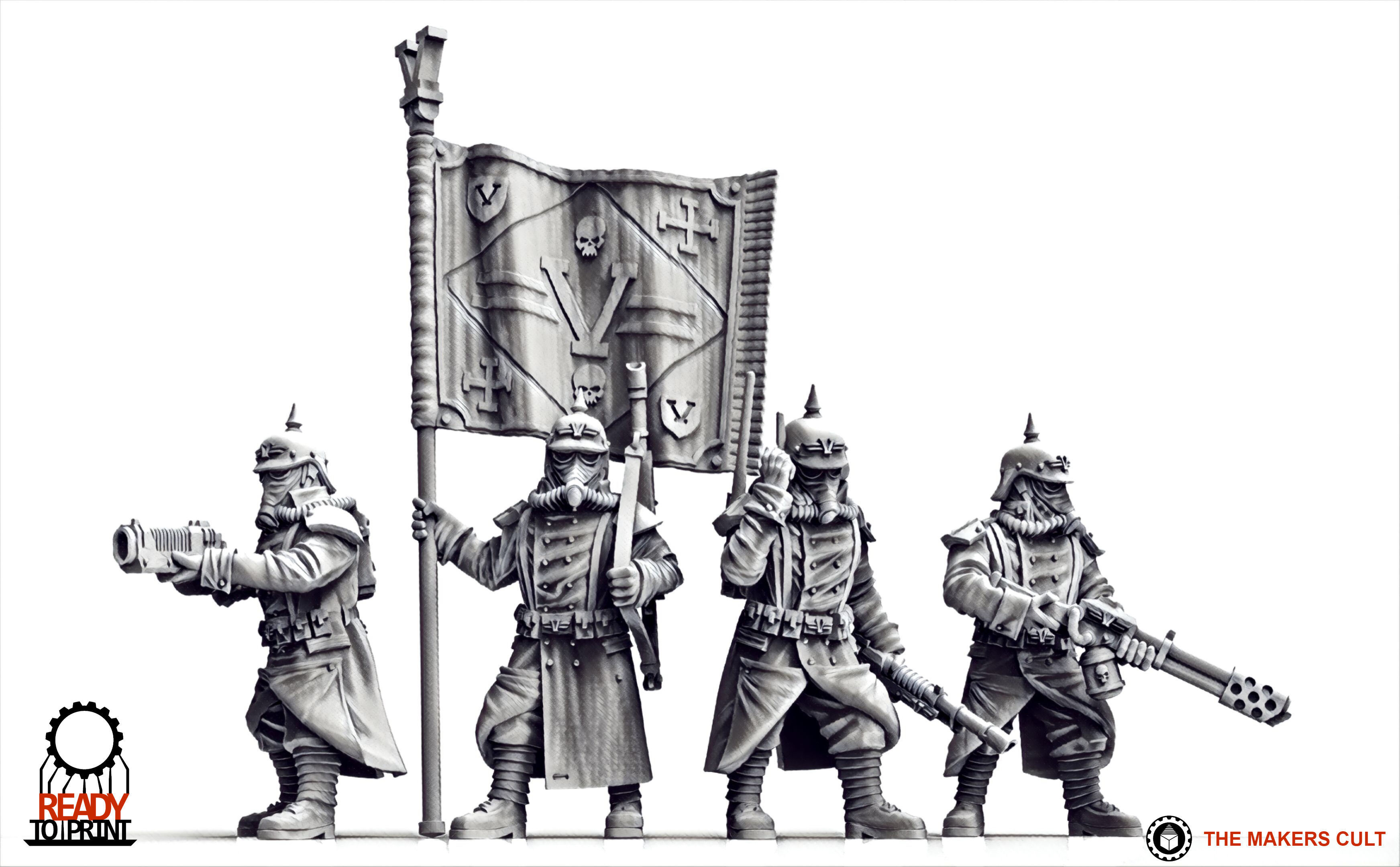 Valour Korps - Company Command 3D model 3D printable | CGTrader